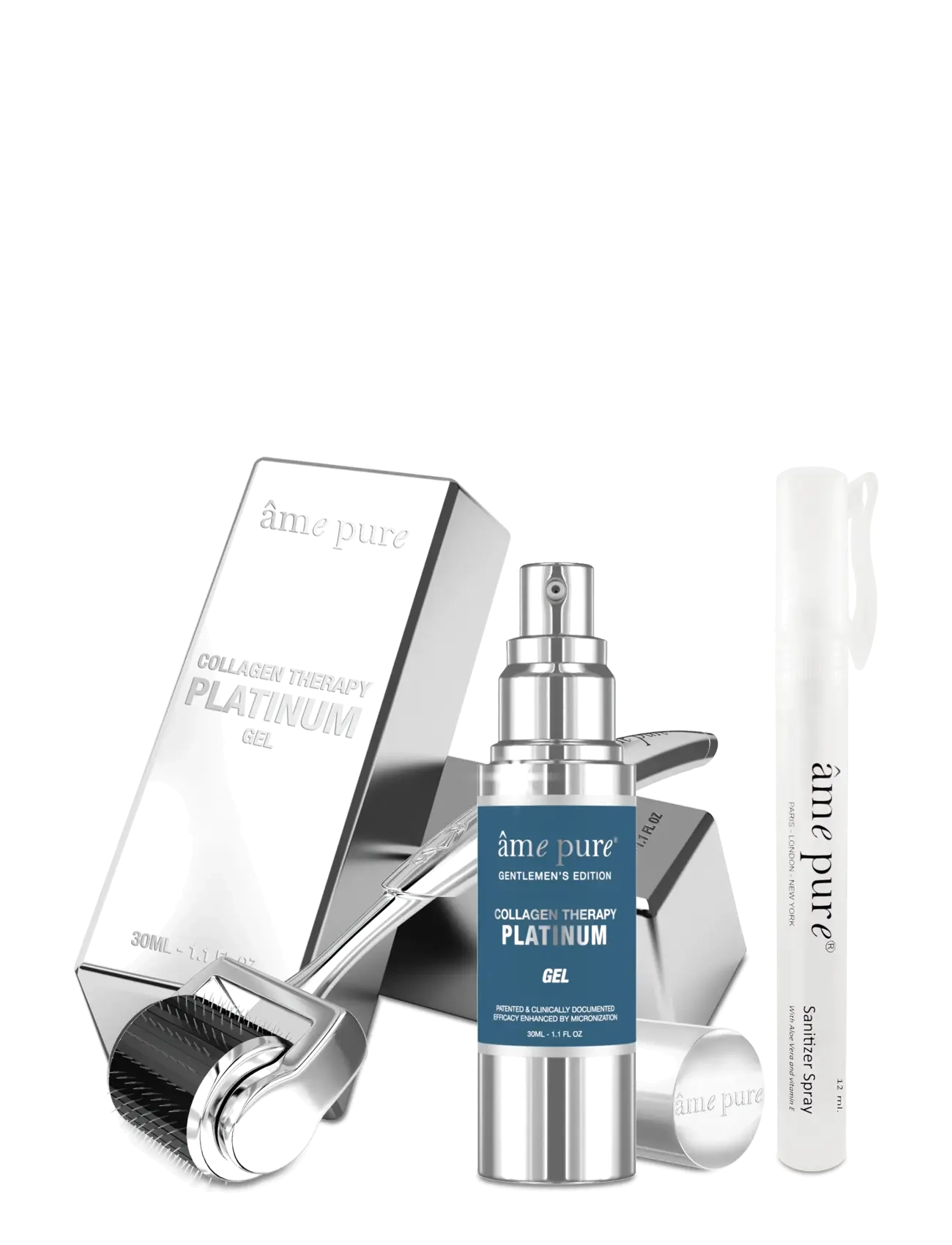 âme pure Cit Platinum Gentlemen Kit - Microneedling Derma Roller Set ...