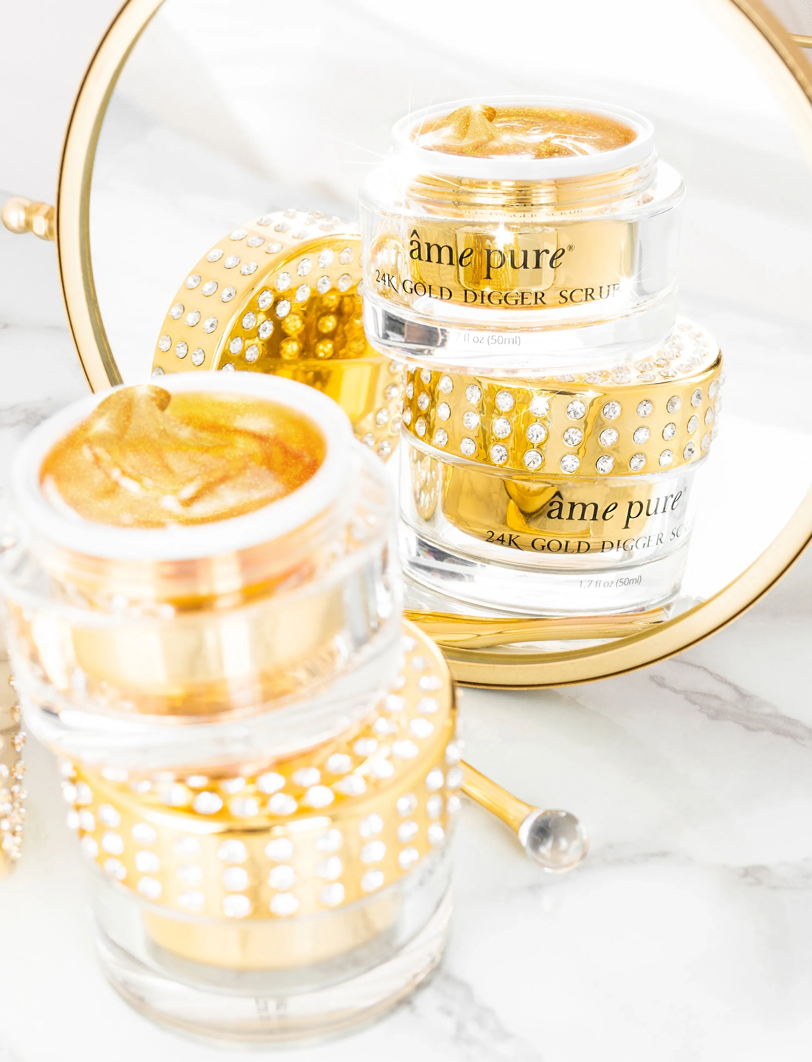 âme pure 24k Gold Digger Scrub - Gold Face Exfoliator With Vitamin E ...
