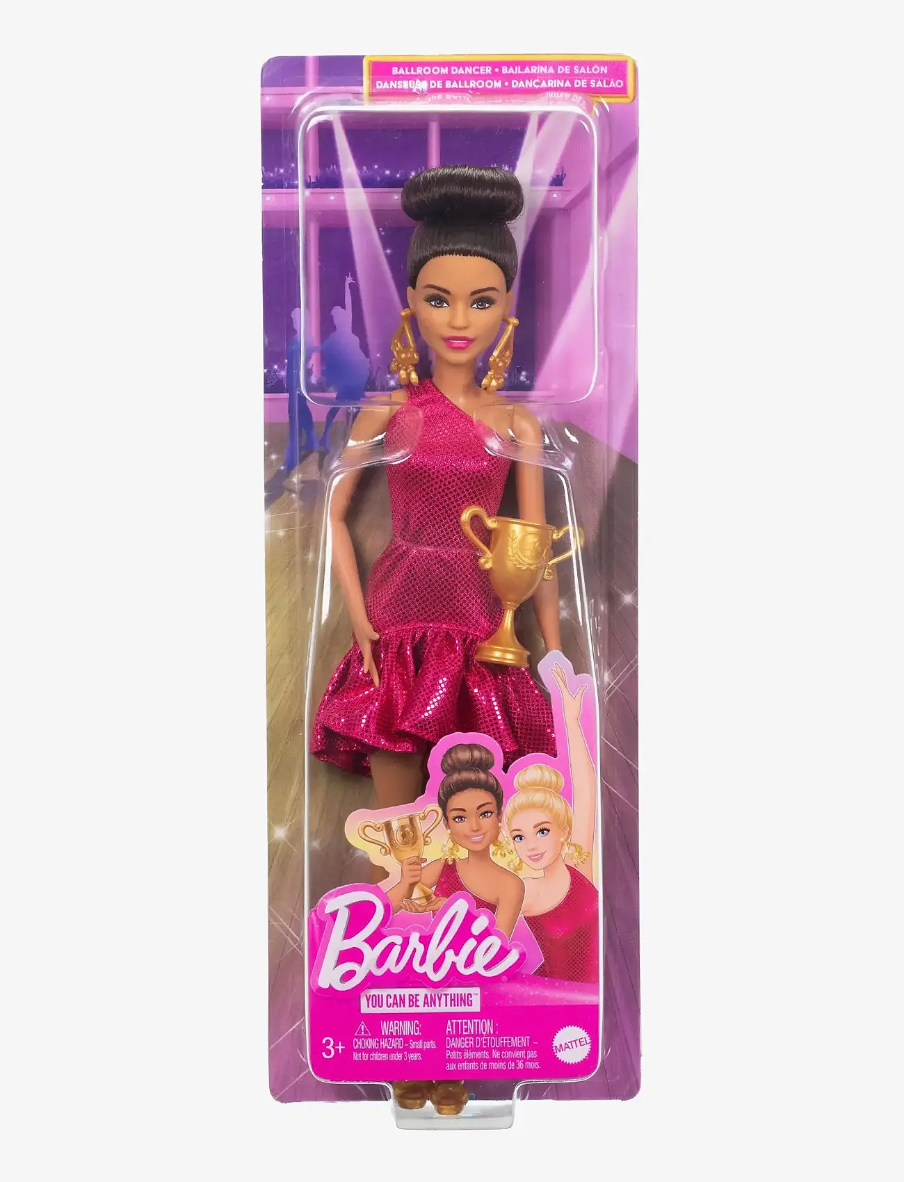 Barbie Ballroom Dancer Fashion Doll With Brown Styled Hair, Dancing ...