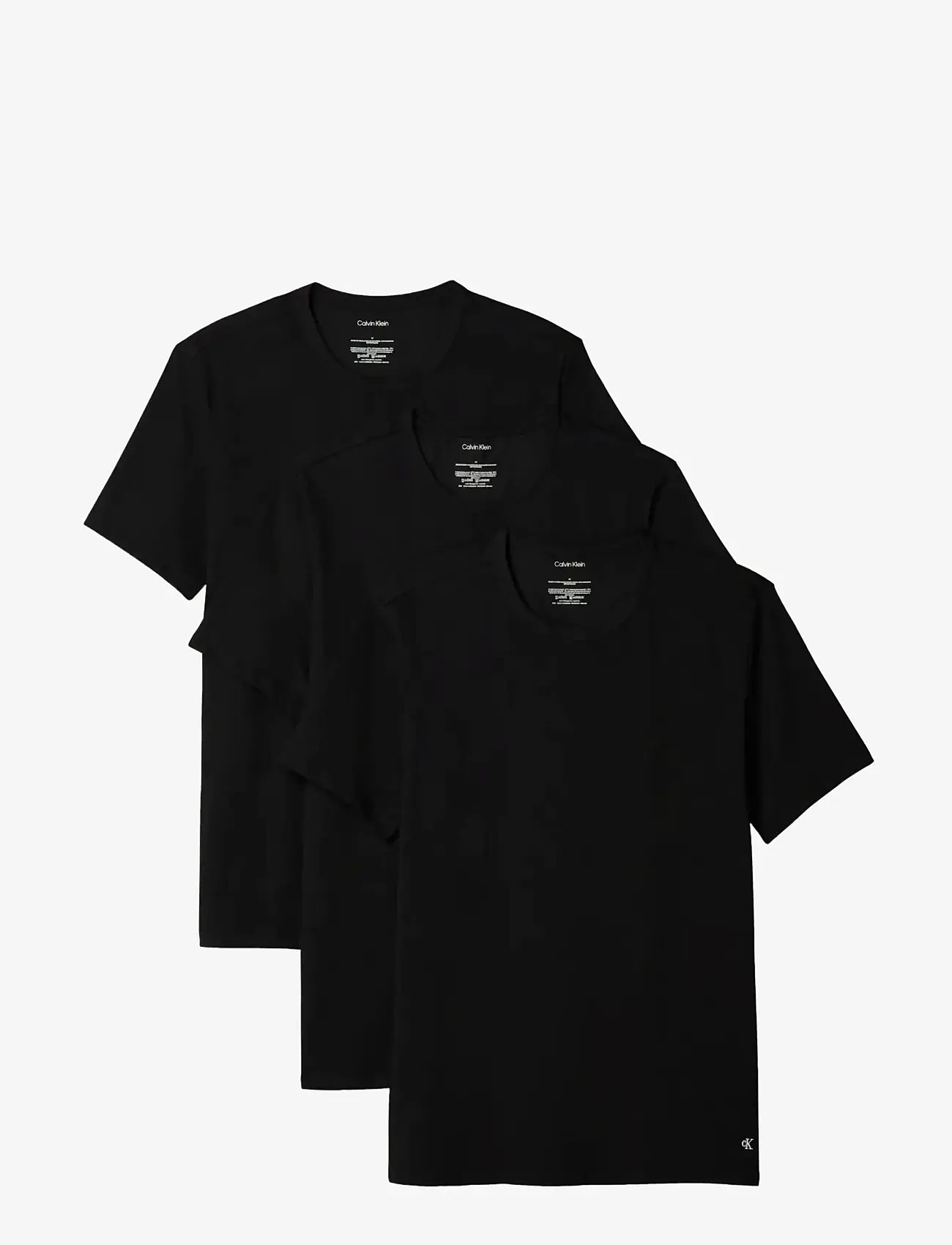 Calvin Klein S/s Crew Neck 3pk (Black) – 421.85 kr – Booztlet.com