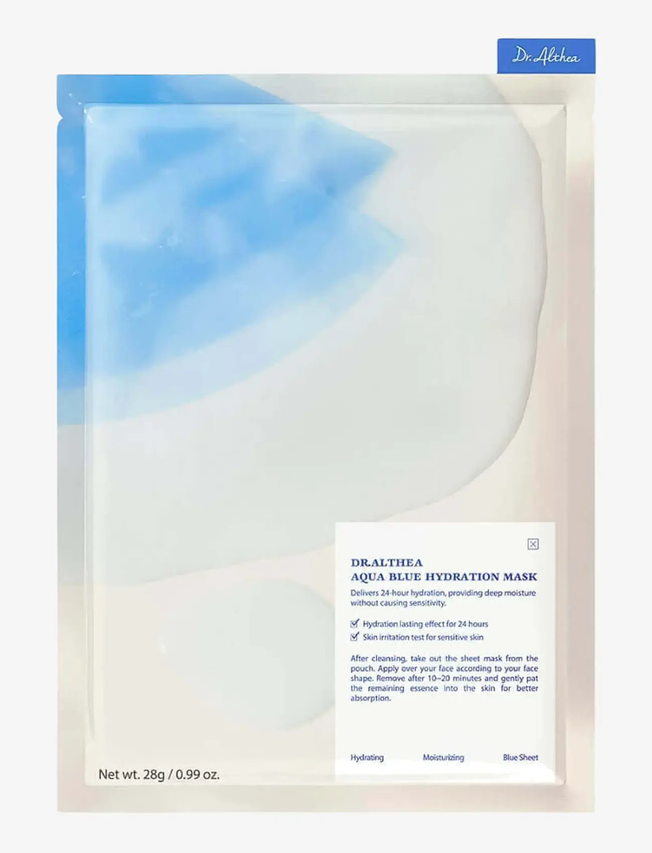 Dr. Althea Aqua Blue Hydration Mask – ansigtspleje – shop på Booztlet