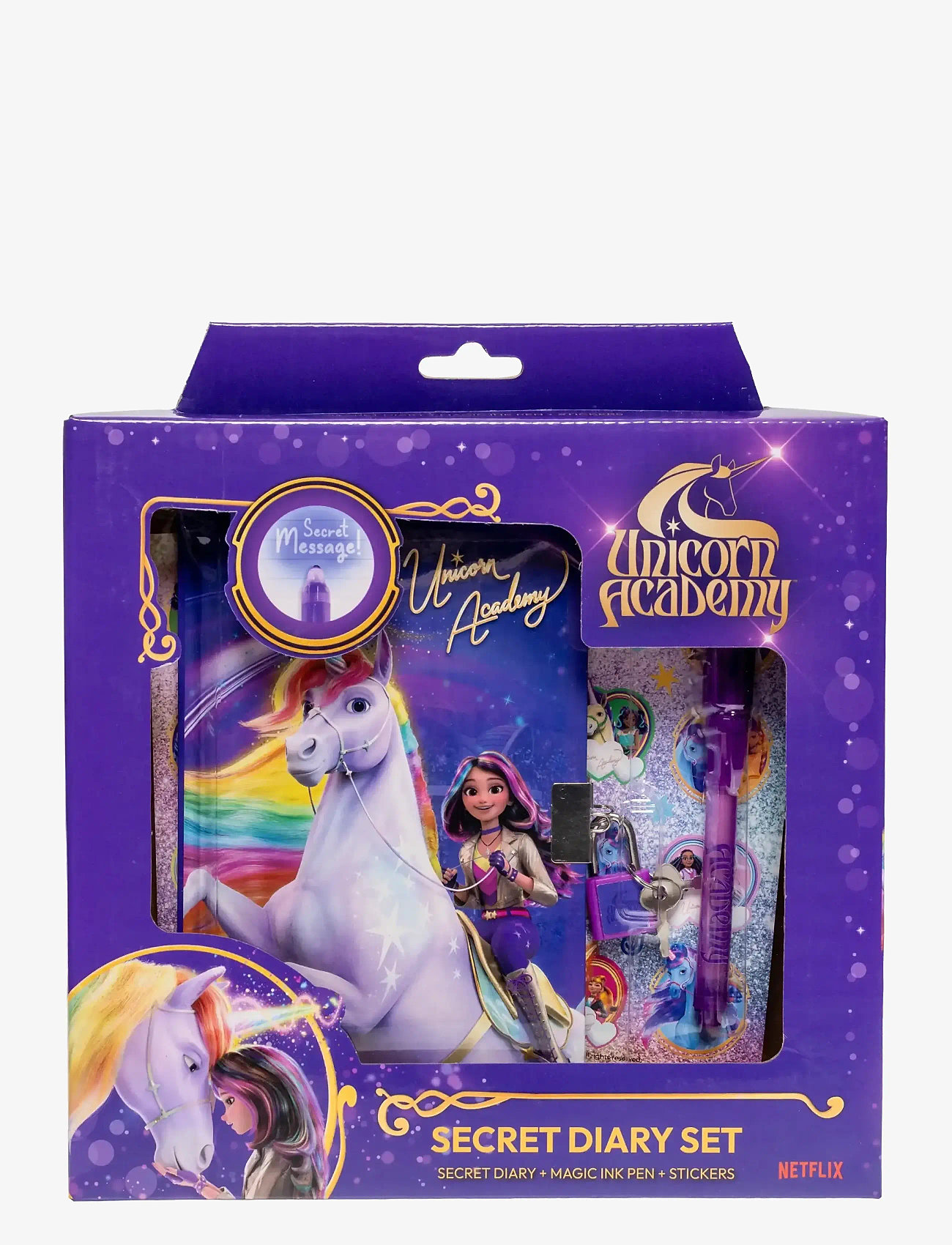 Euromic Unicorn Academy Magic Diary - Diary W/magic Ink Pen, Gift Box ...