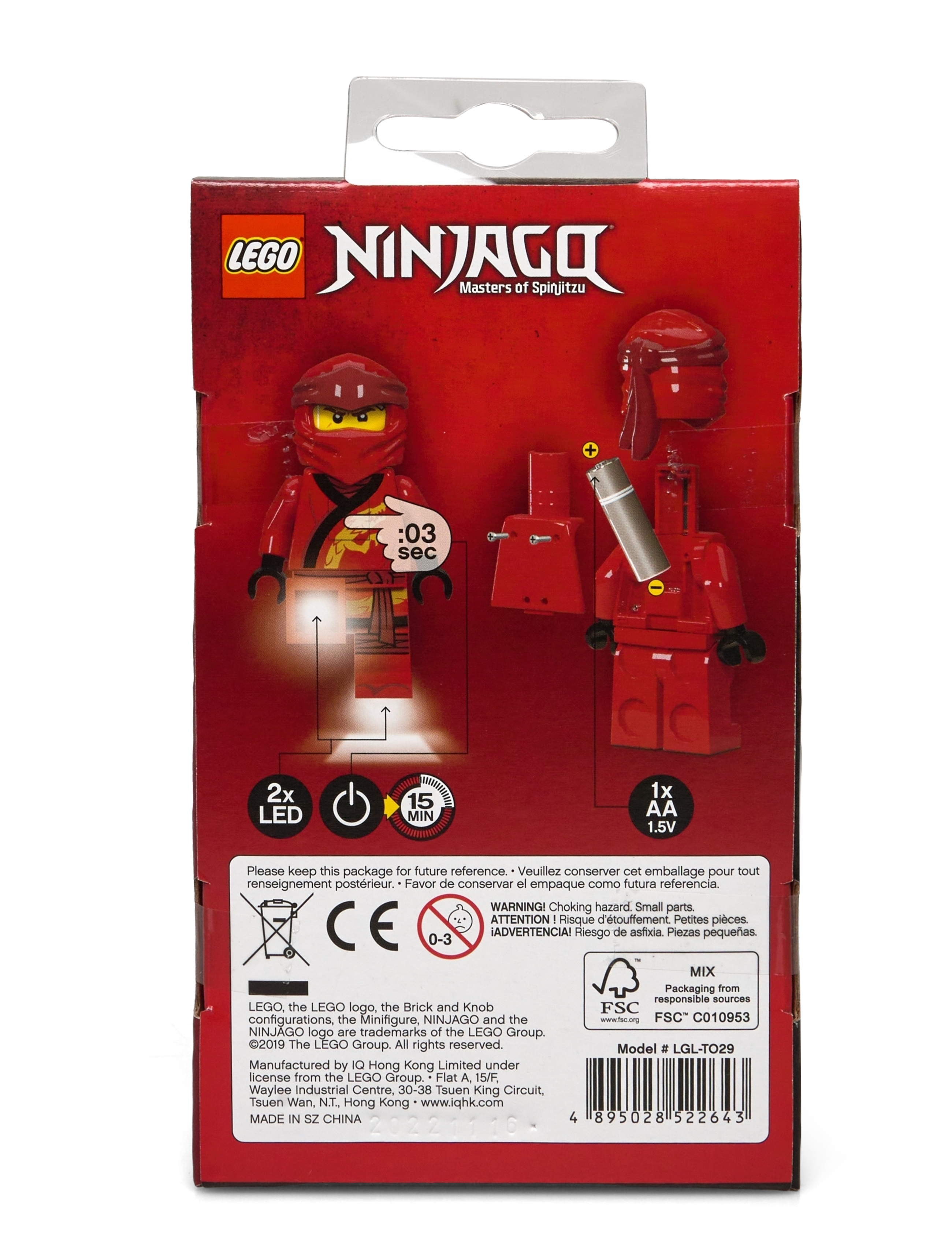 Euromic Lego Ninjago,torch With Led Light, Kai 300% - Vesker - Boozt.com