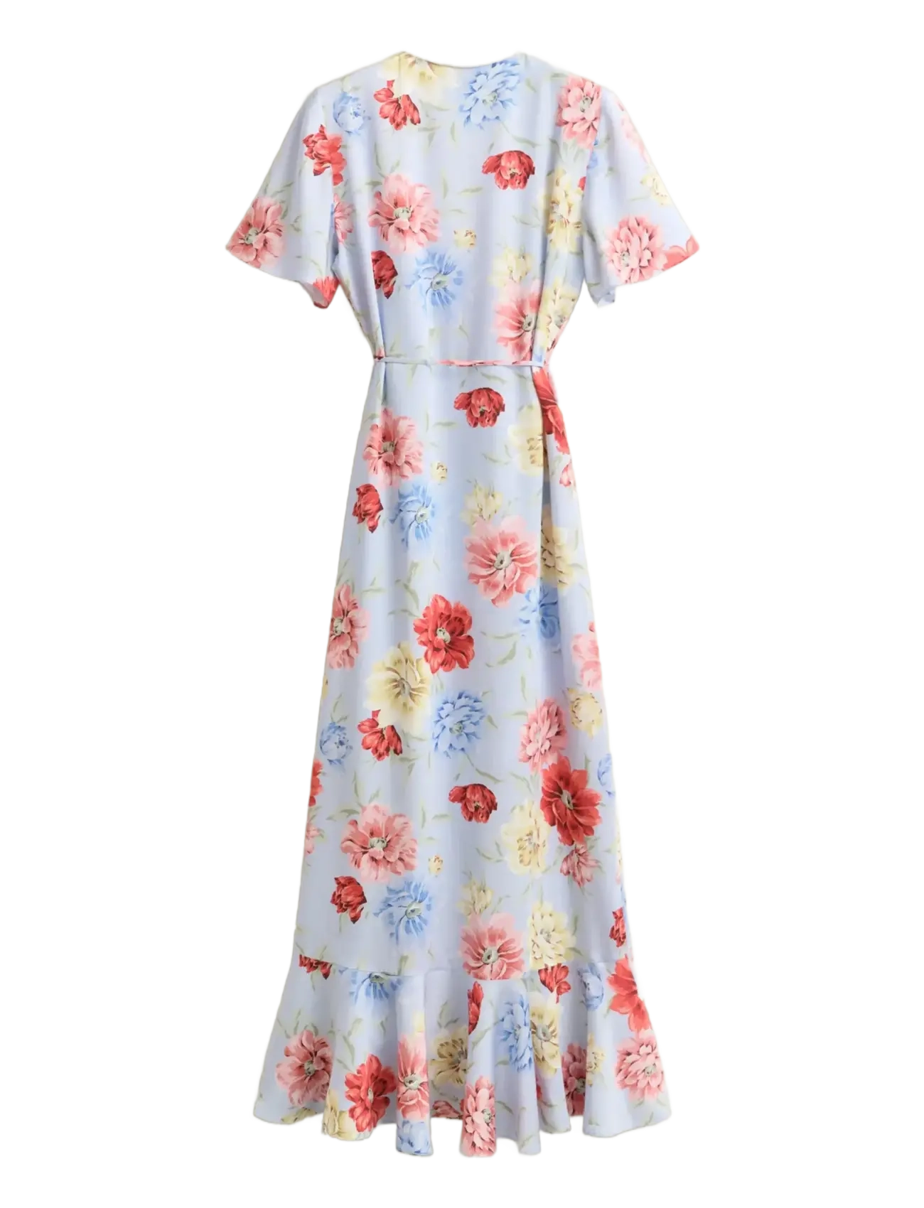 Gant Floral Print Wrap Ss Frill Dress (Light Blue) – 1540 kr – Booztlet.com