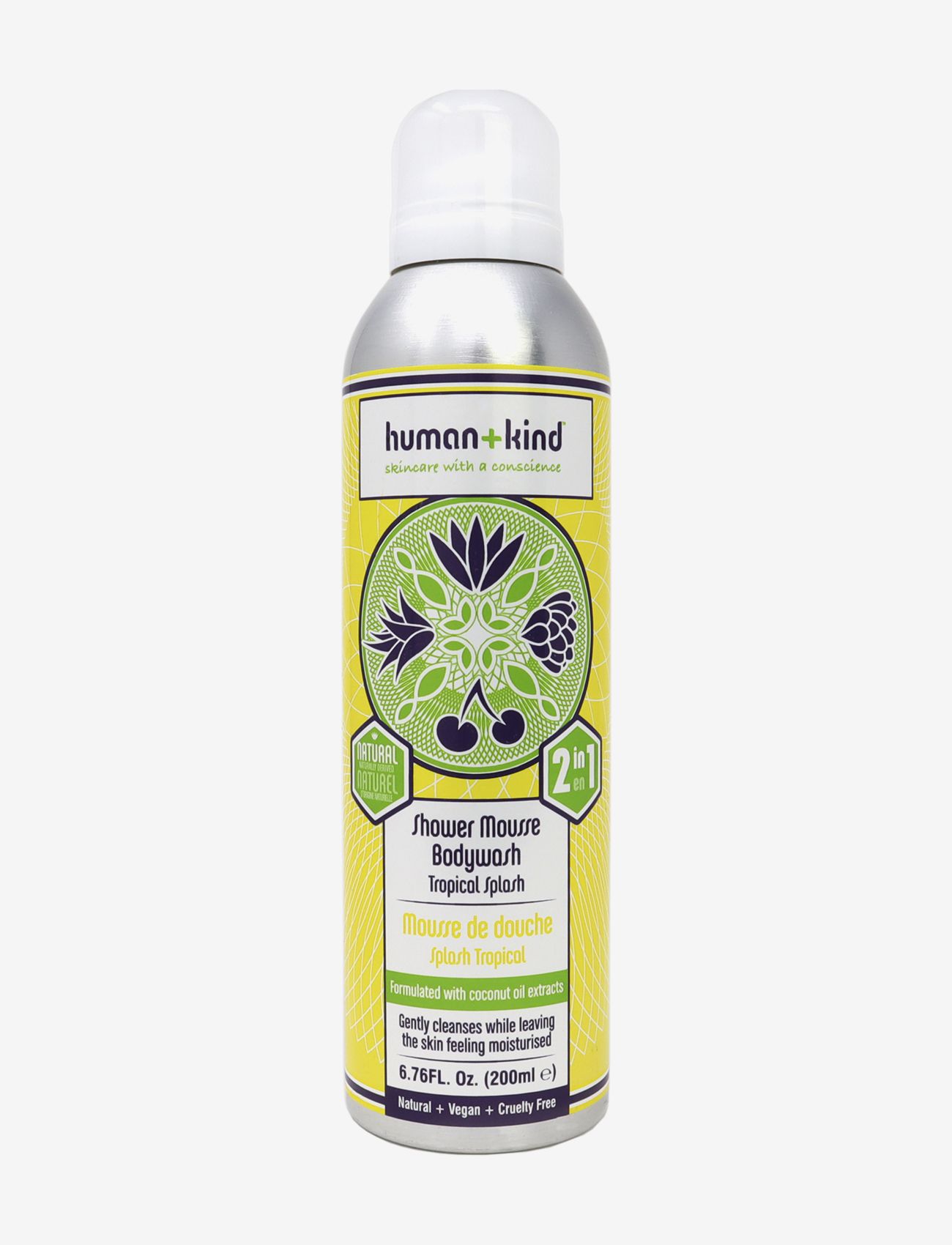 Human + Kind Shower Mousse Tropical Splash 200ml - Shower gel | Boozt.com