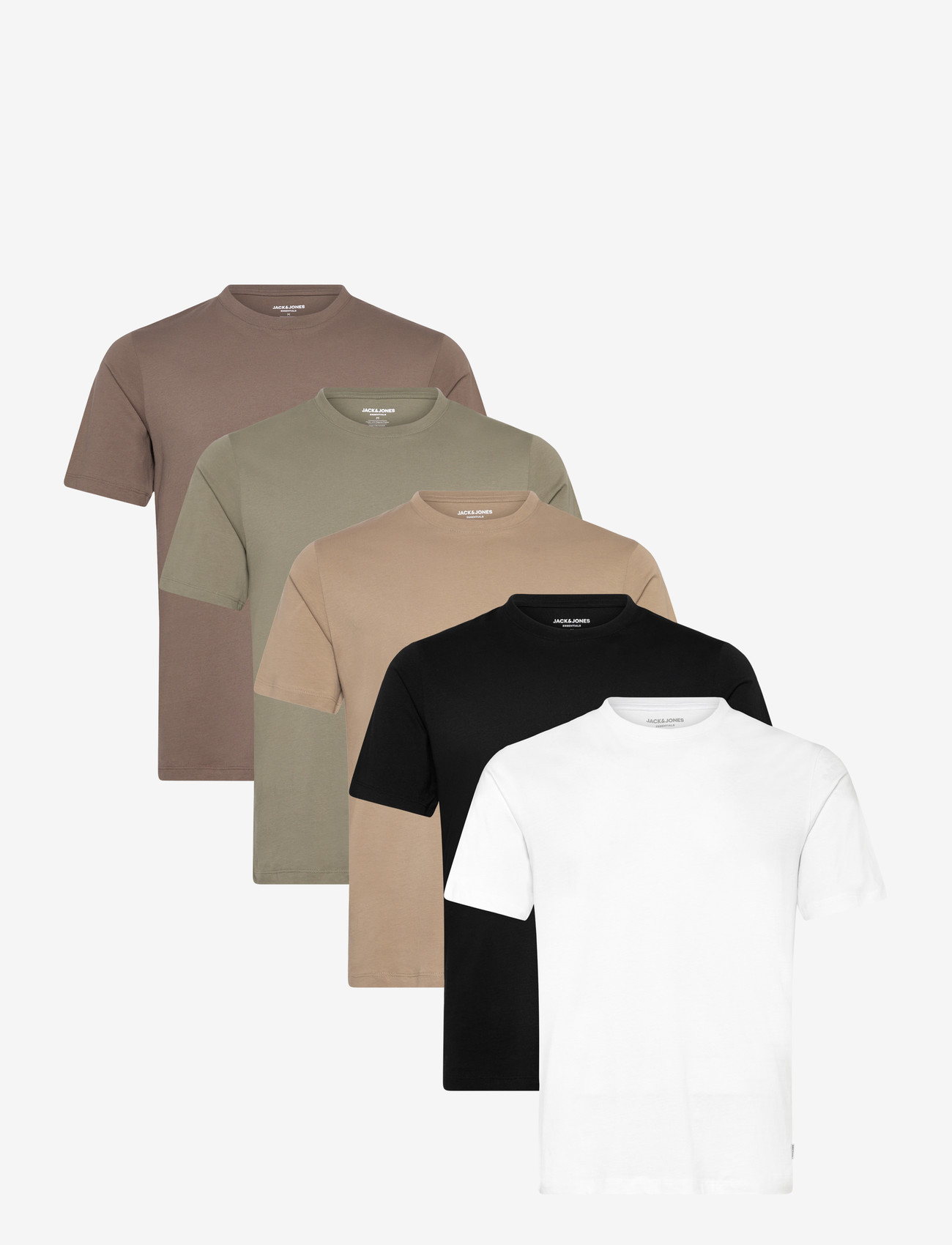 Jack & Jones Jjeorganic Basic Tee Ss O-ne 5pk Mp Noos (Black) – 489.97 ...