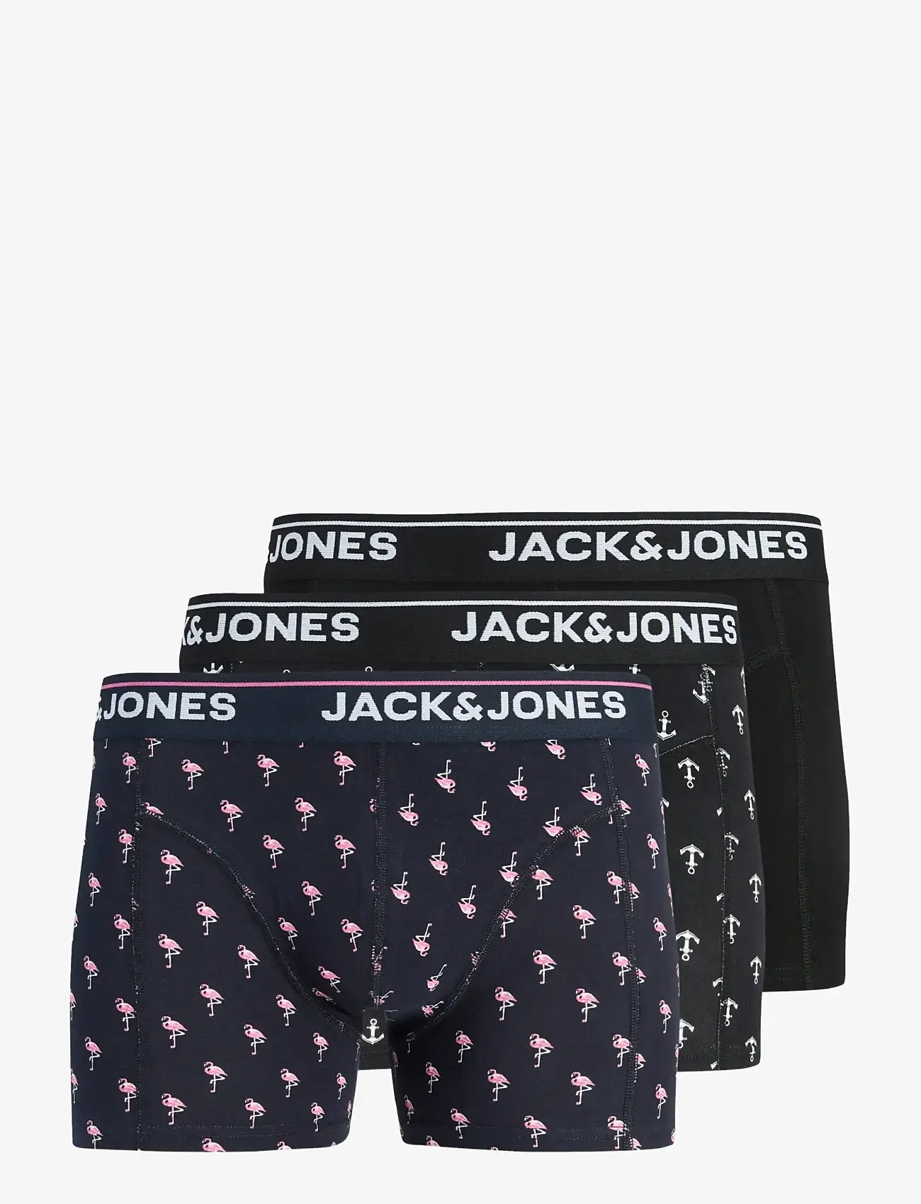 Jack & Jones Jacbarry Trunks 3 Pack Styd – boxershorts – shop på Booztlet