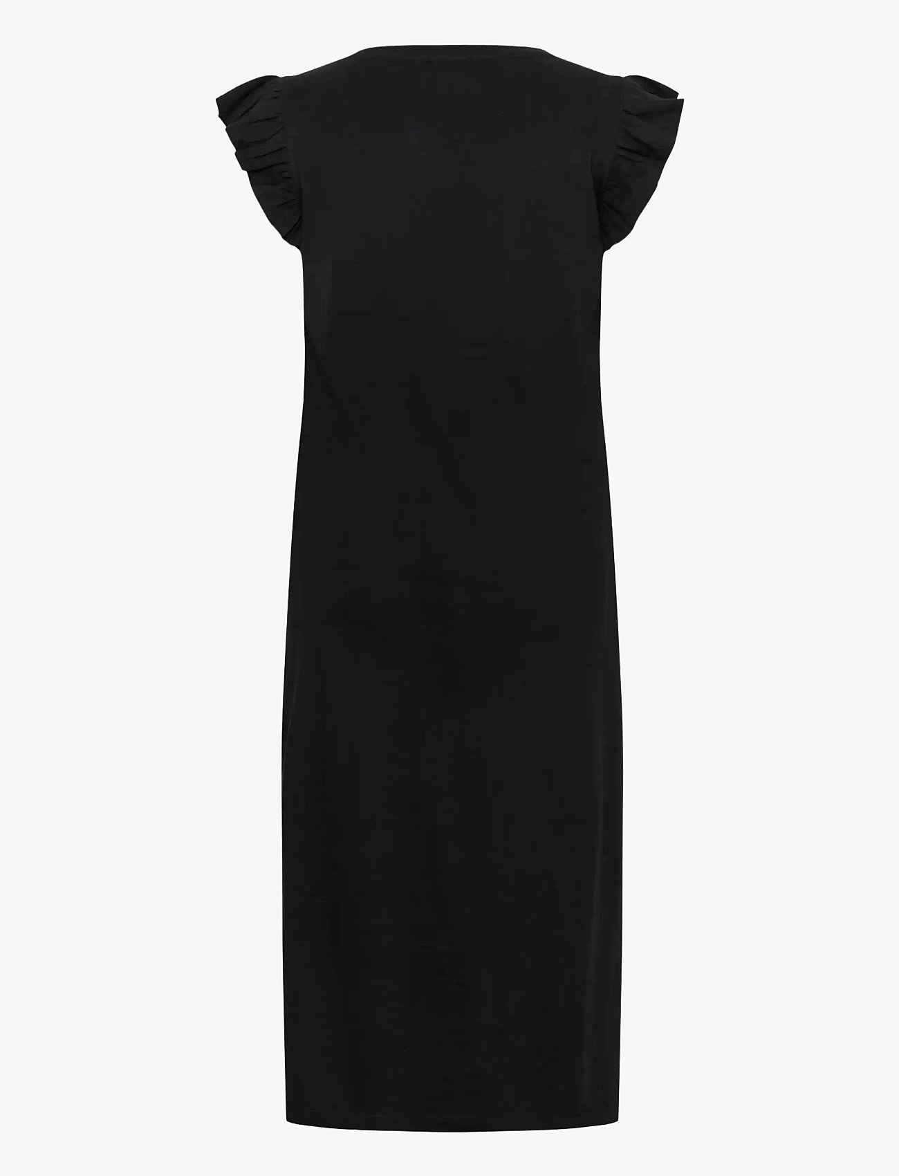 Kaffe Curve Kccaline Flounce Dress (Black Deep) – 419.30 kr – Booztlet.com