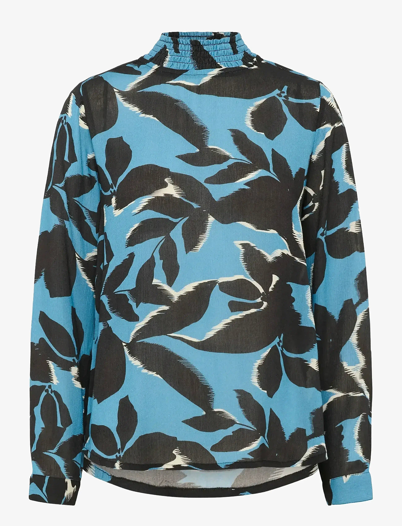 Kaffe Kaamber Smock Blouse Printed (Windward Blue/black Flower) – 29.97 ...