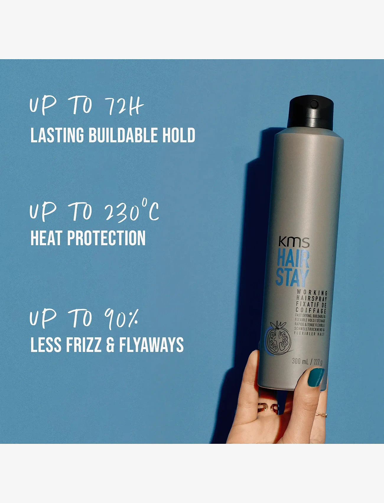 KMS Hair Hair Stay Working Hairspray (Clear) - 18.98 € | Boozt.com