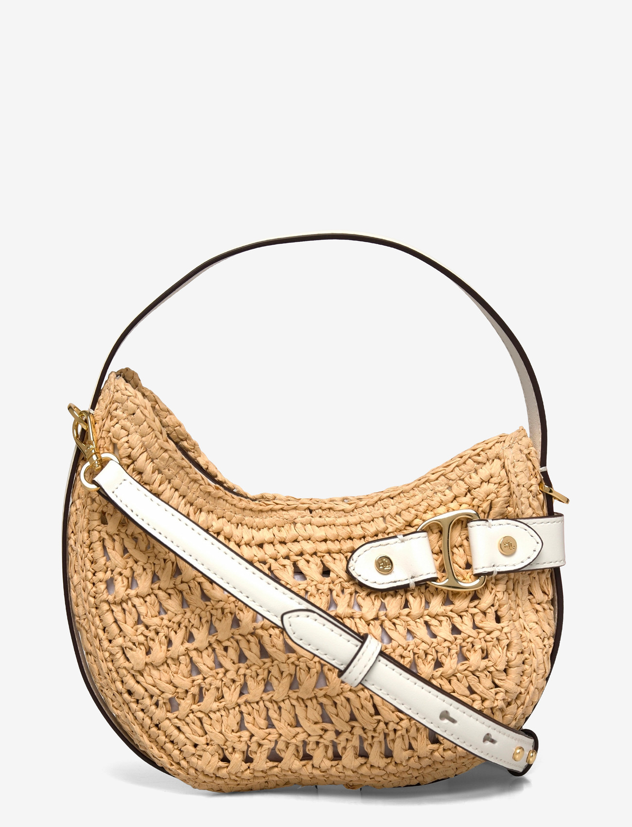 Lauren Ralph Lauren Woven Straw Small Tasha Crossbody Bag (Natural ...