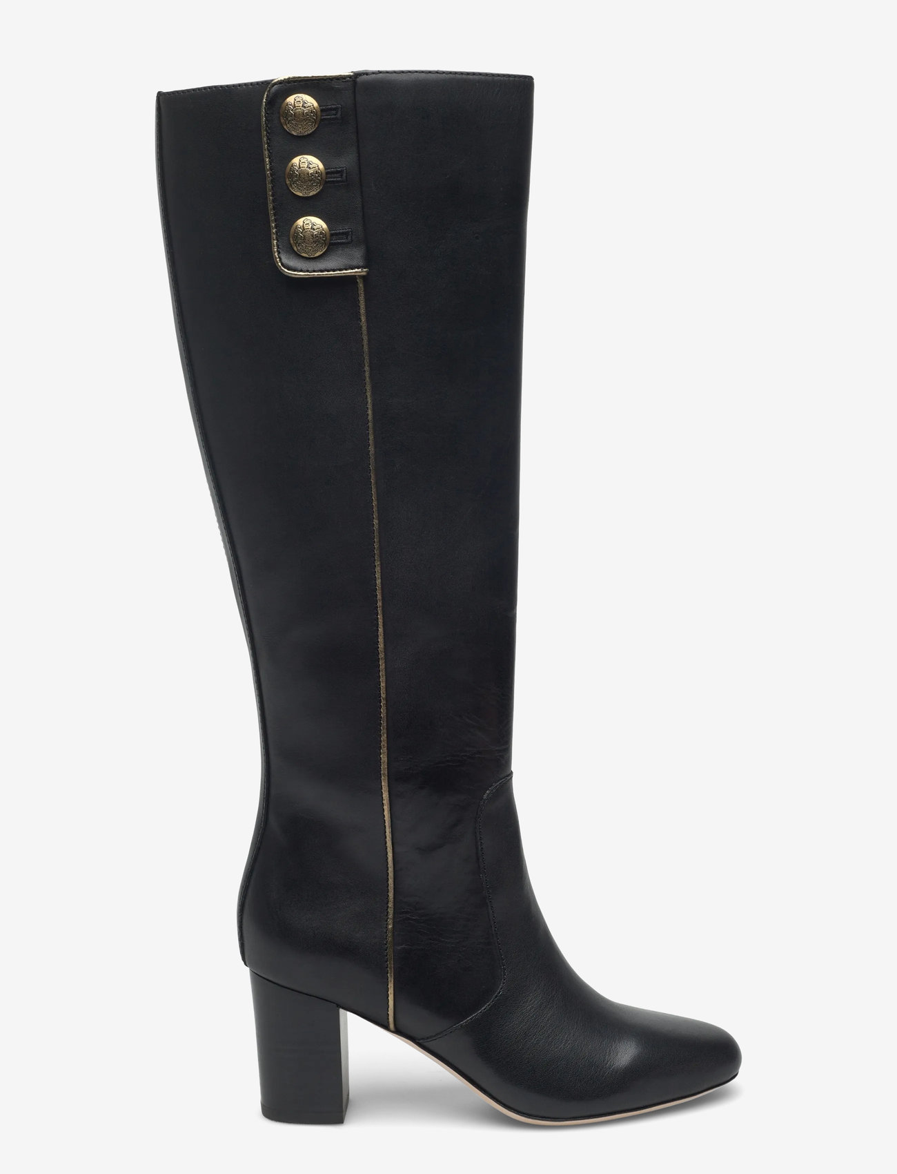Lauren Ralph Lauren Kennedi Burnished Leather Tall Boot Heel – kvinder ...