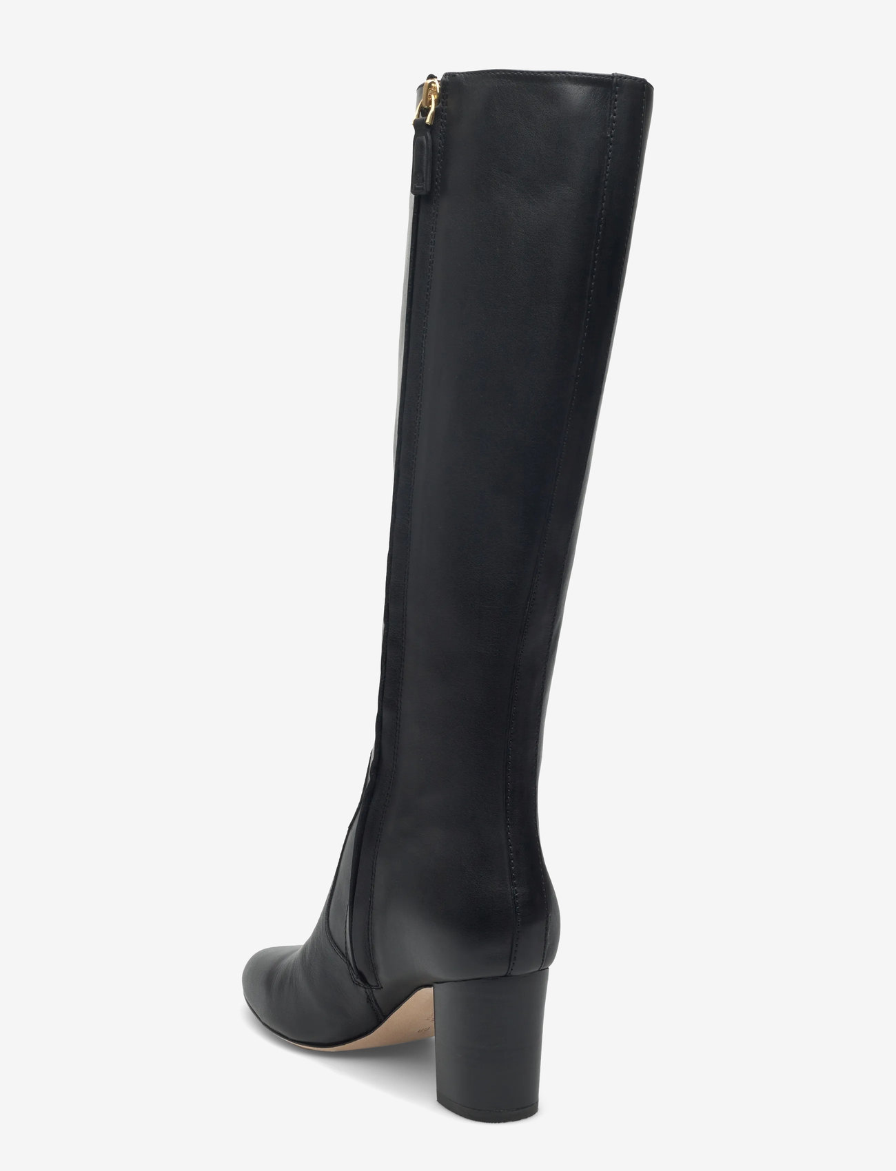 Lauren Ralph Lauren Kennedi Burnished Leather Tall Boot Heel – kvinder ...