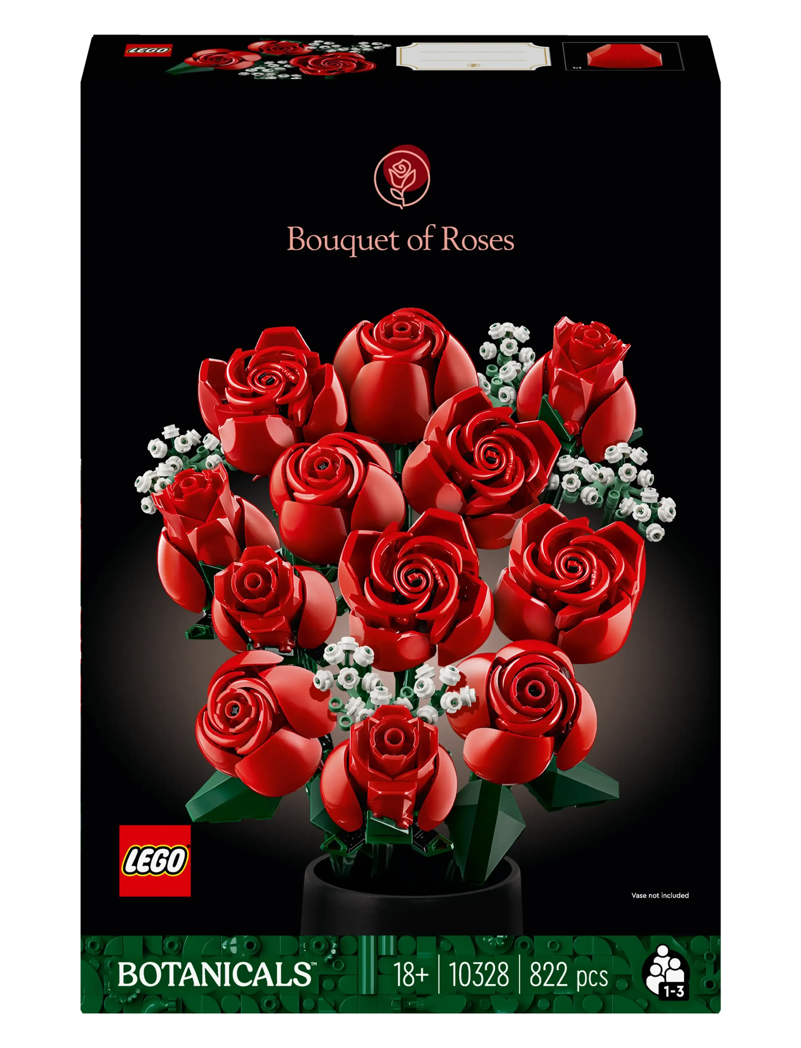 LEGO Bouquet Of Roses Flowers Set For Adults - LEGO® Botanical ...