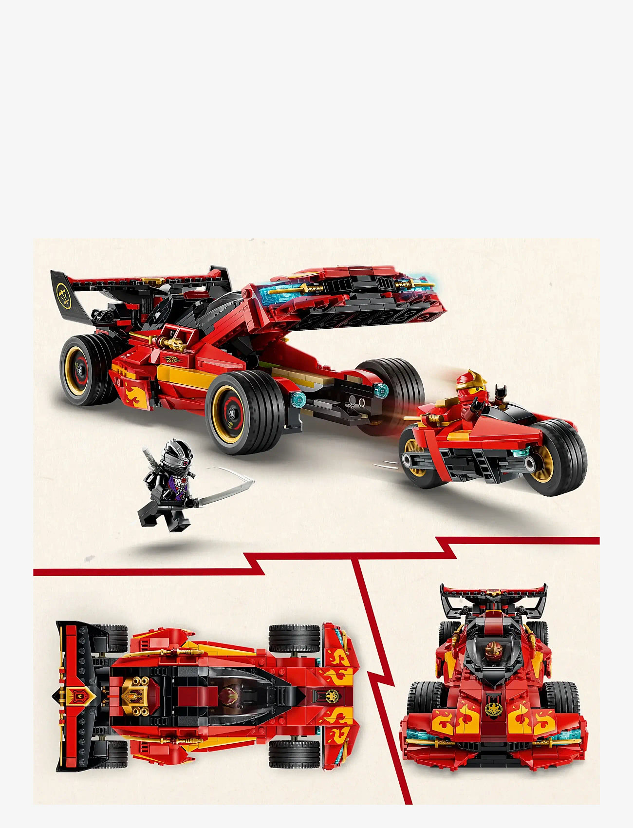 LEGO Ninja-auto X-1 – 15-vuotisjuhlamalli 71867 (Multi/Punainen) - 99. ...
