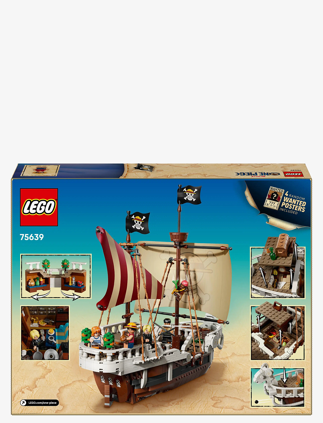 LEGO One Piece The Going Merry Pirate Ship, Boat Set Building Toy 75639 ...