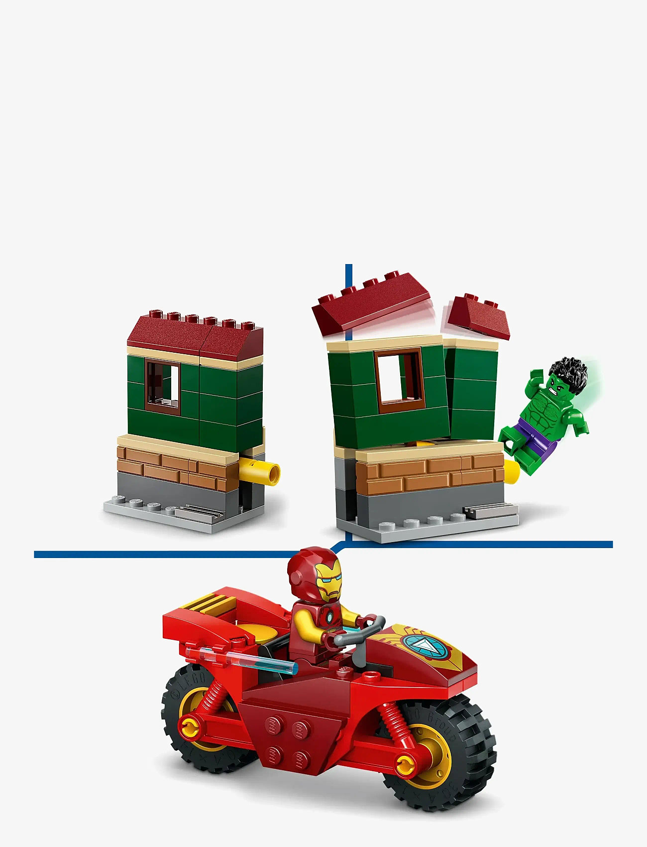 LEGO Marvel Iron Man With Bike And The Hulk Playset 76287 – lego® super heroes – shop at Booztlet