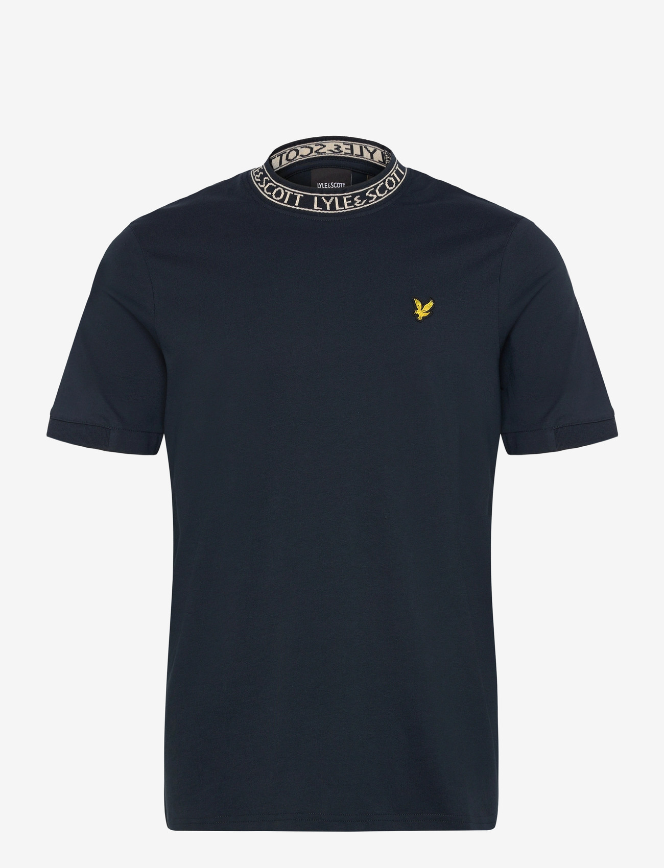 Lyle & Scott Logo Ribbed T-shirt – t-shirts – shop på Booztlet