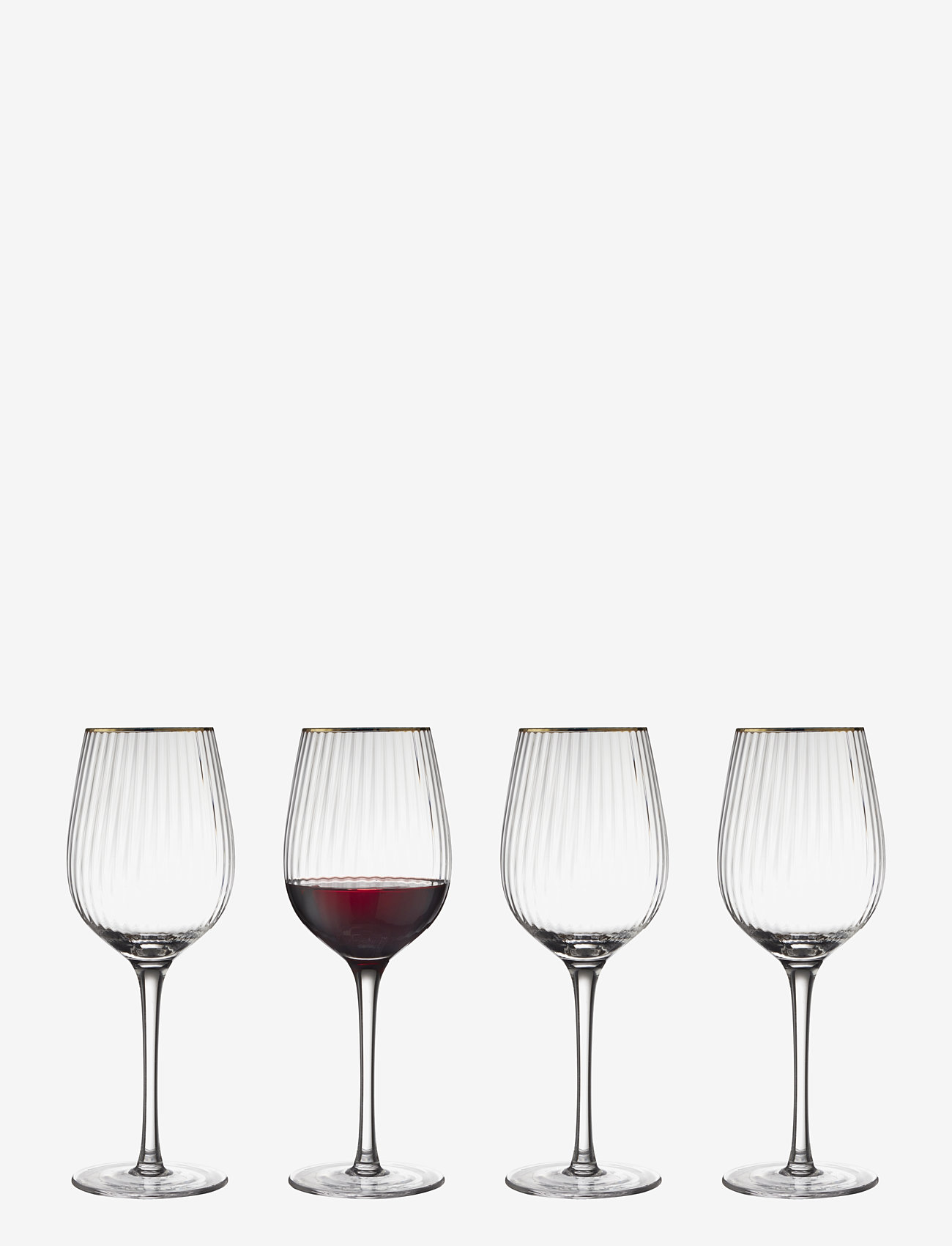 Lyngby Glas Red Wine Glass Palermo Gold 40 Cl 4 Pcs (Transparen), (33. ...