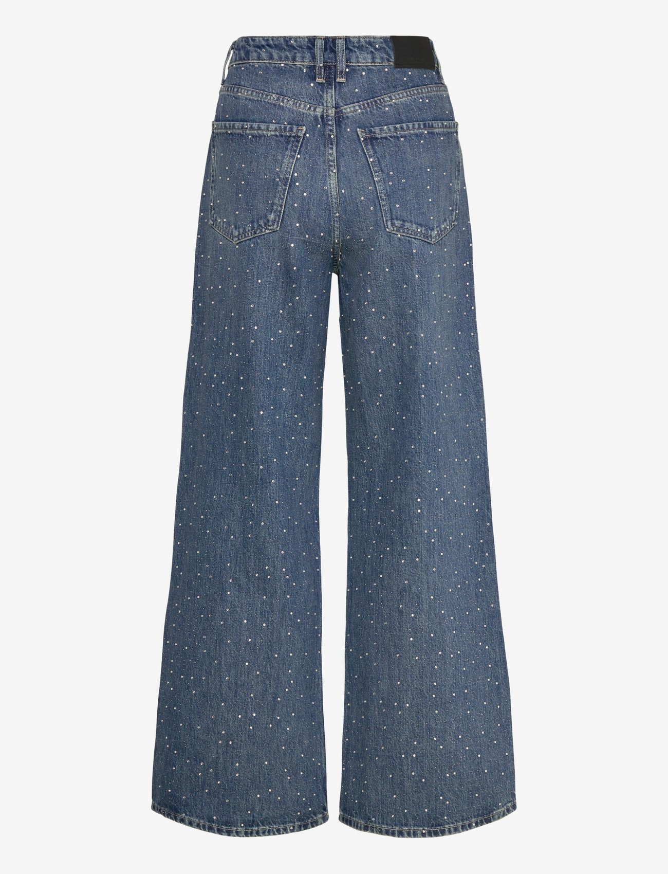 Mango Wide-leg Jeans With Rhinestones – leveälahkeiset – osta Booztlet