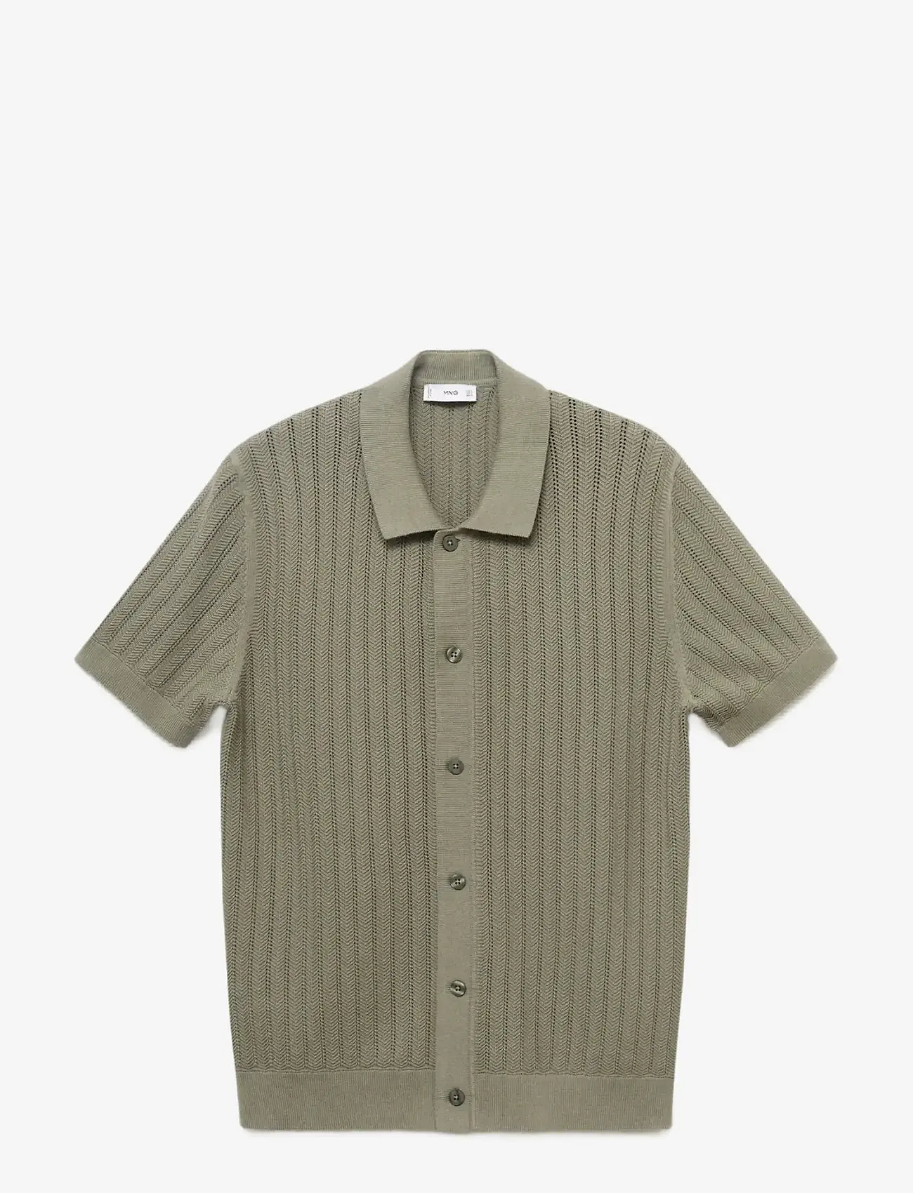 Mango 100% Cotton Shirt Structure – kortærmede poloer – shop på Booztlet