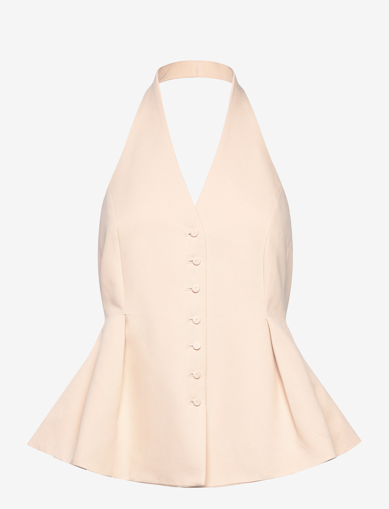 Mango Halter-neck Waistcoat With Pleats – sleeveless tops – shop at ...