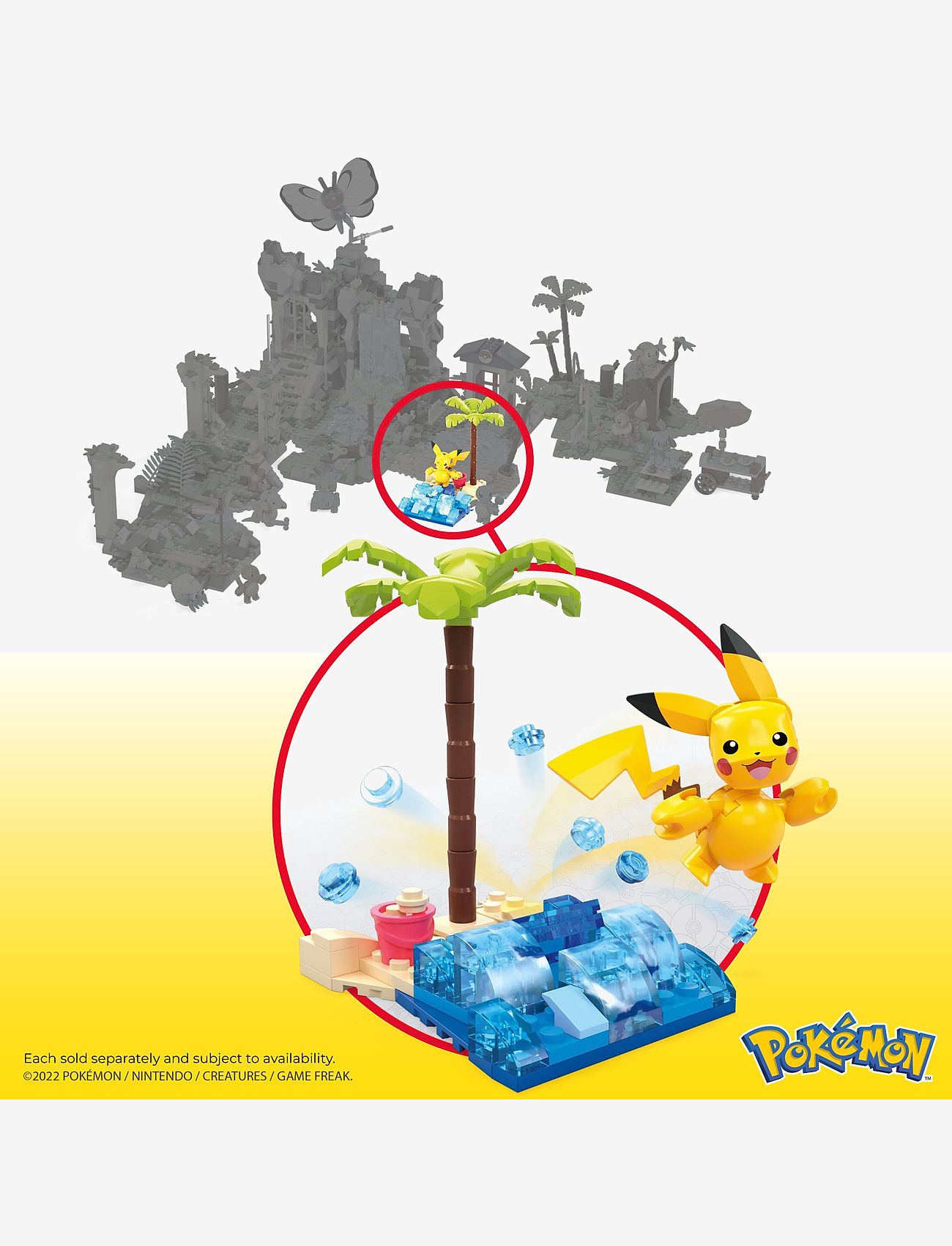 MEGA Pokémon Pokémon Pikachu's Beach Splash - Byggsats - Boozt.com