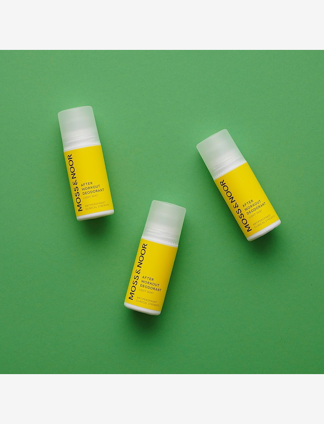MOSS & NOOR After Workout Deodorant Light Mint 3 Pack - Deo roll-on ...