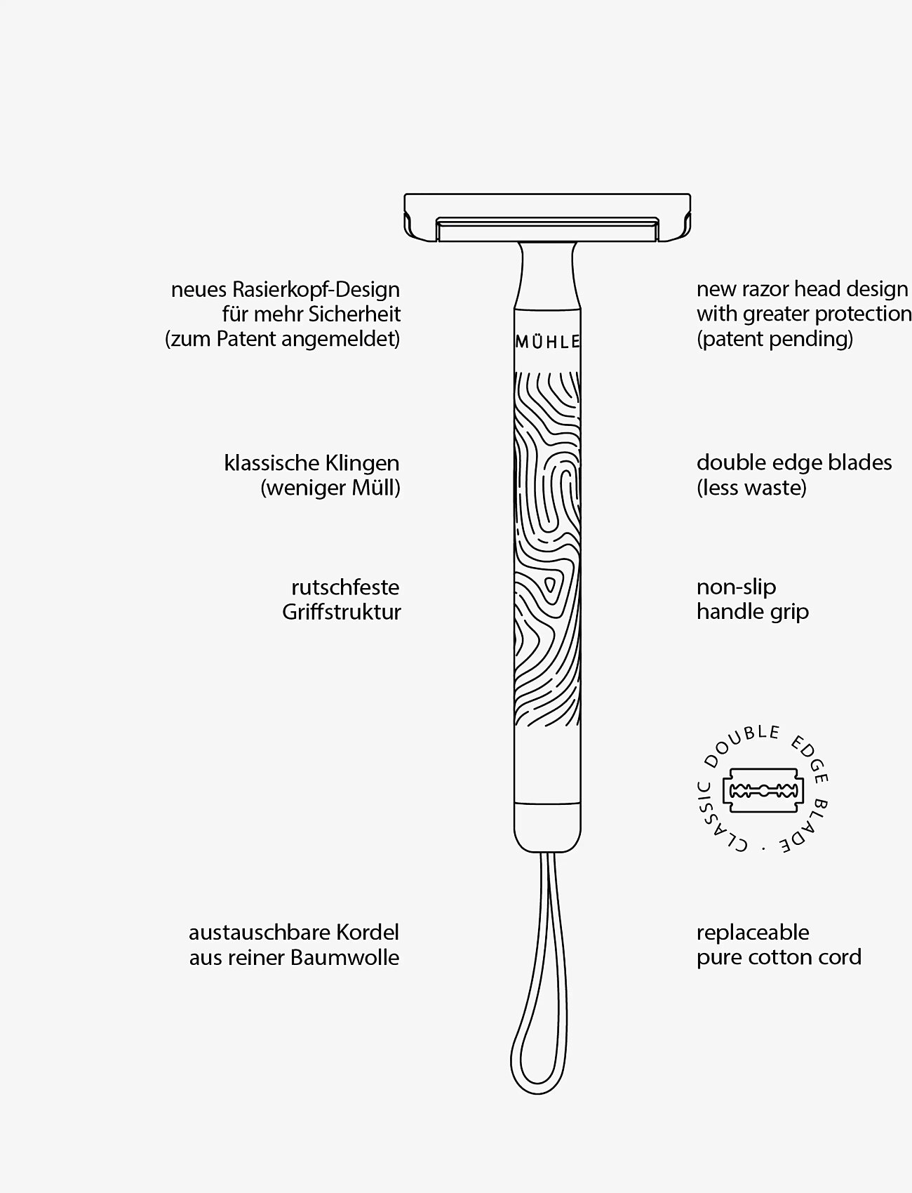 Mühle Shaving Companion Unisex Safety Razor Silver Matt - Stone (Silver ...