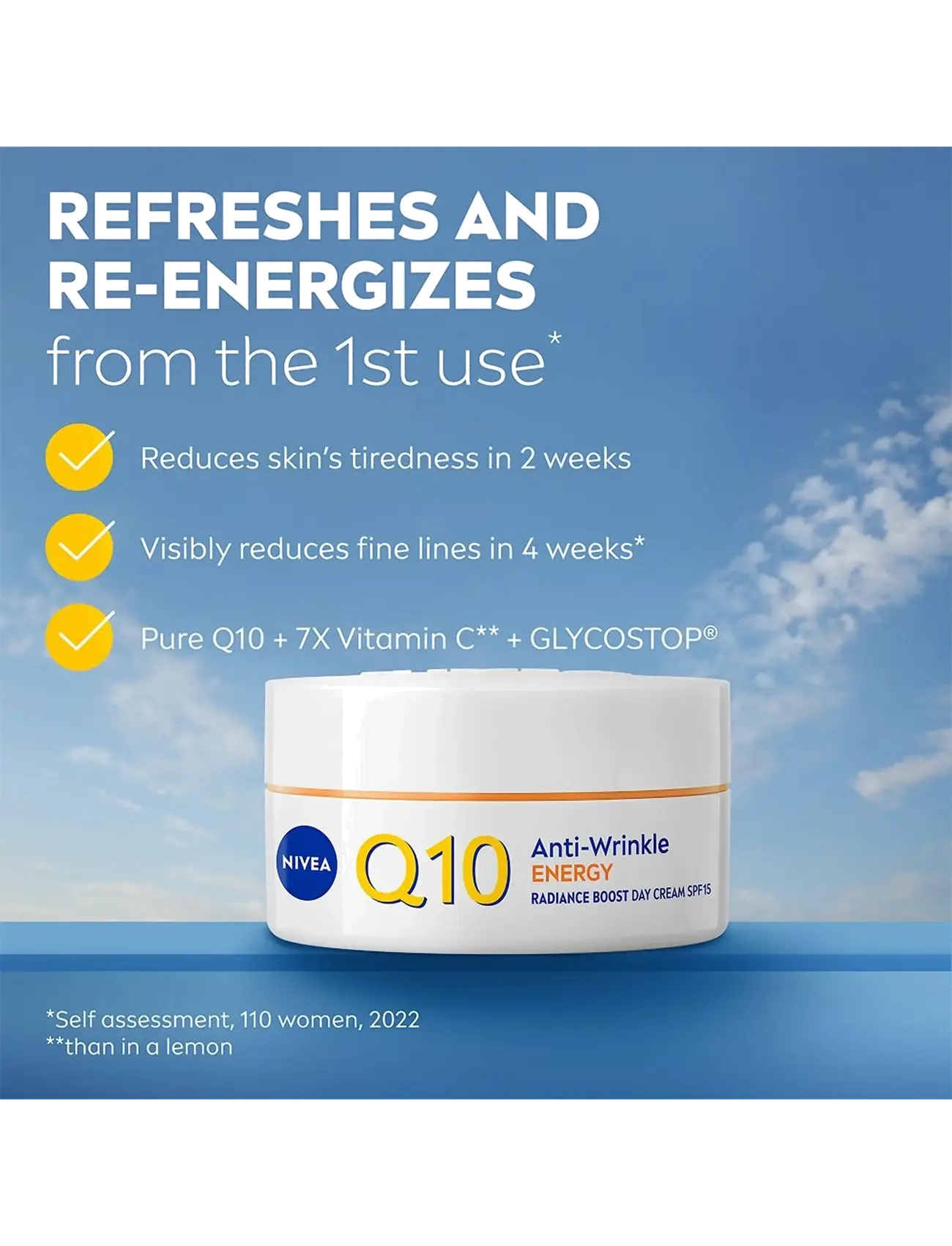 Nivea Q10 Anti-wrinkle Energy Radiance Boost Day Cream - Dagkräm ...