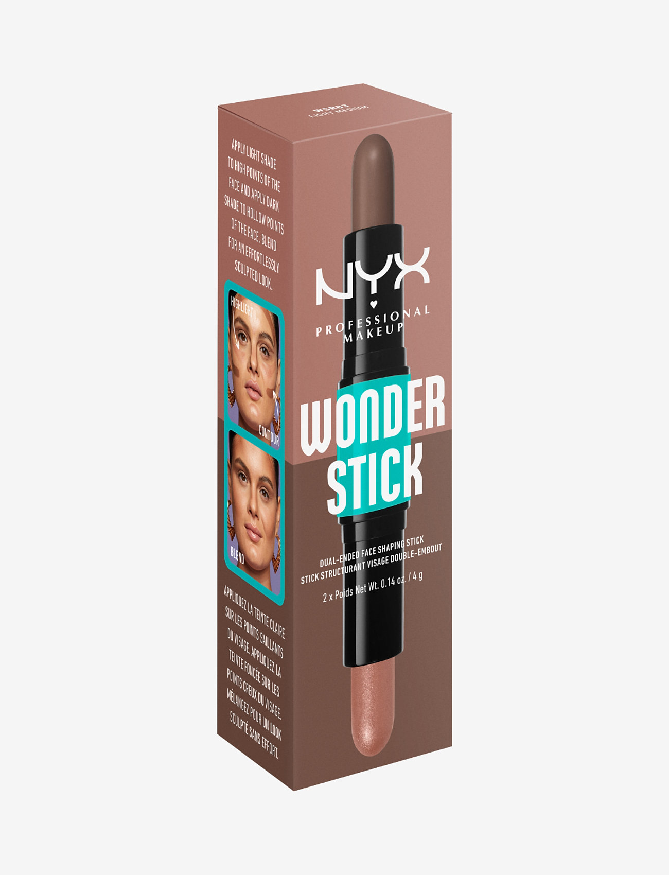 NYX Professional Makeup Wonder Stick Dual-ended Face Shaping (Light ...