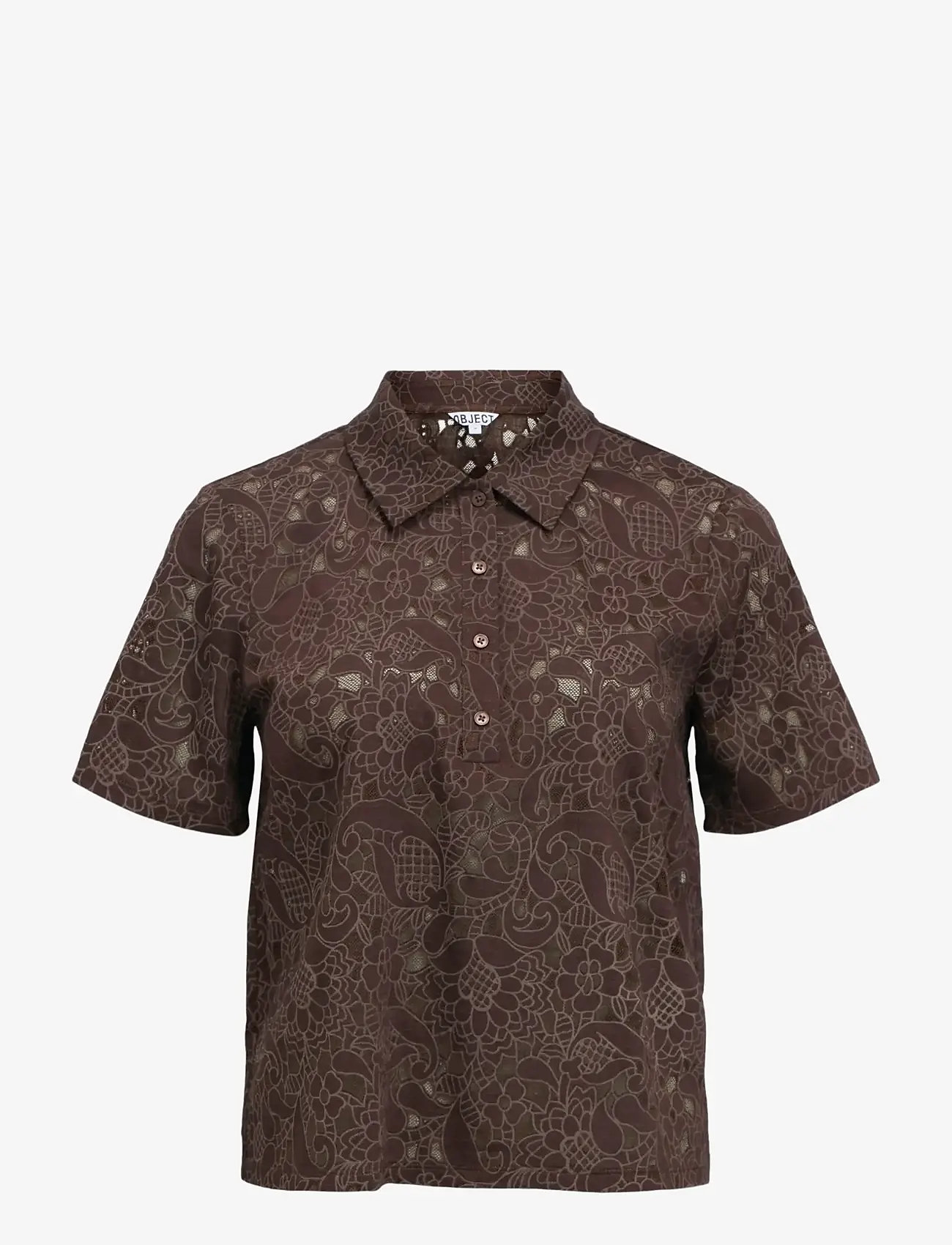 Object Objbianca S/s Lo Polo Top Noos (Seal Brown) – 475.96 kr ...