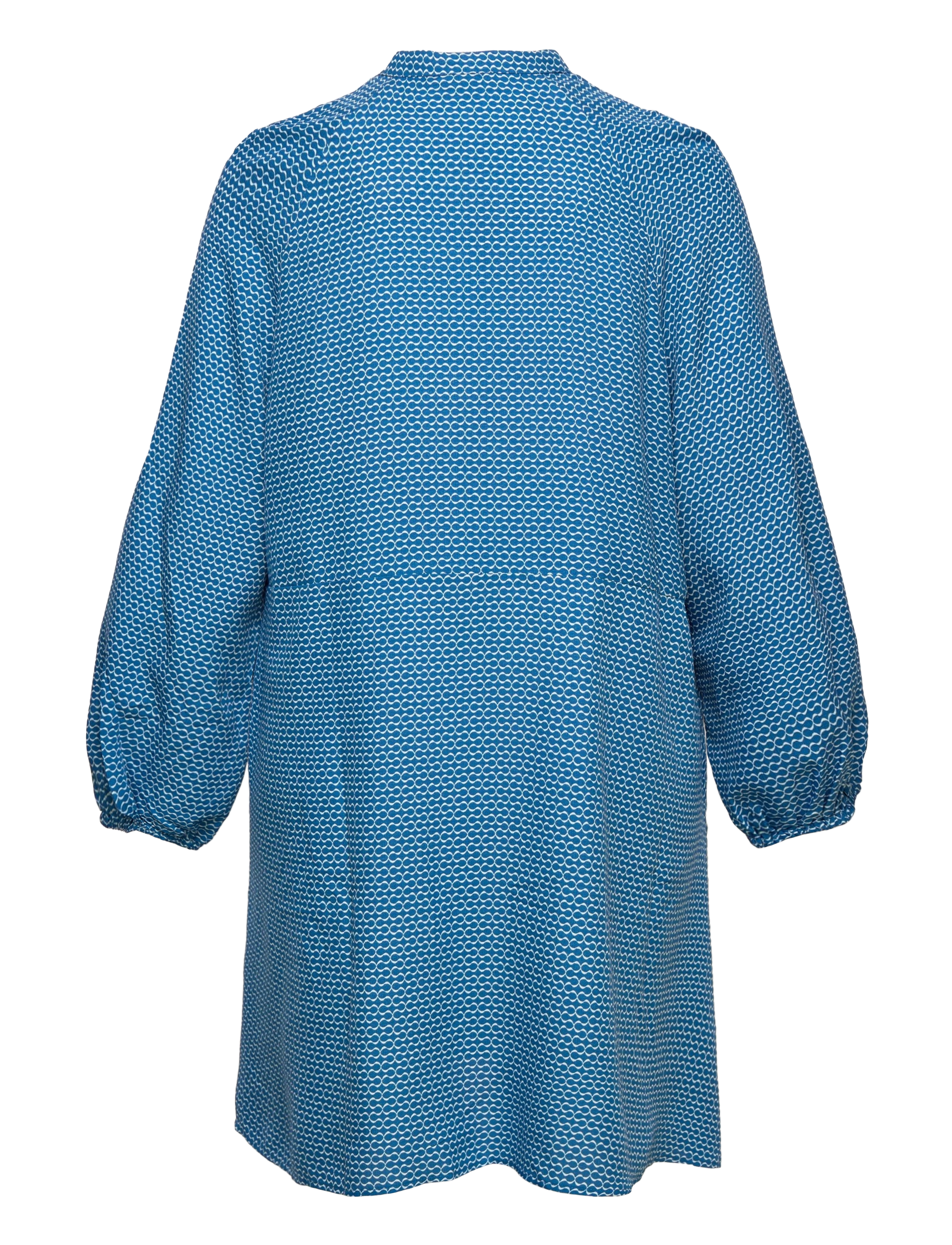 ONLY Carmakoma Carelviro Ls Knee Dress Aop Wvn (Directoire Blue/Blár ...