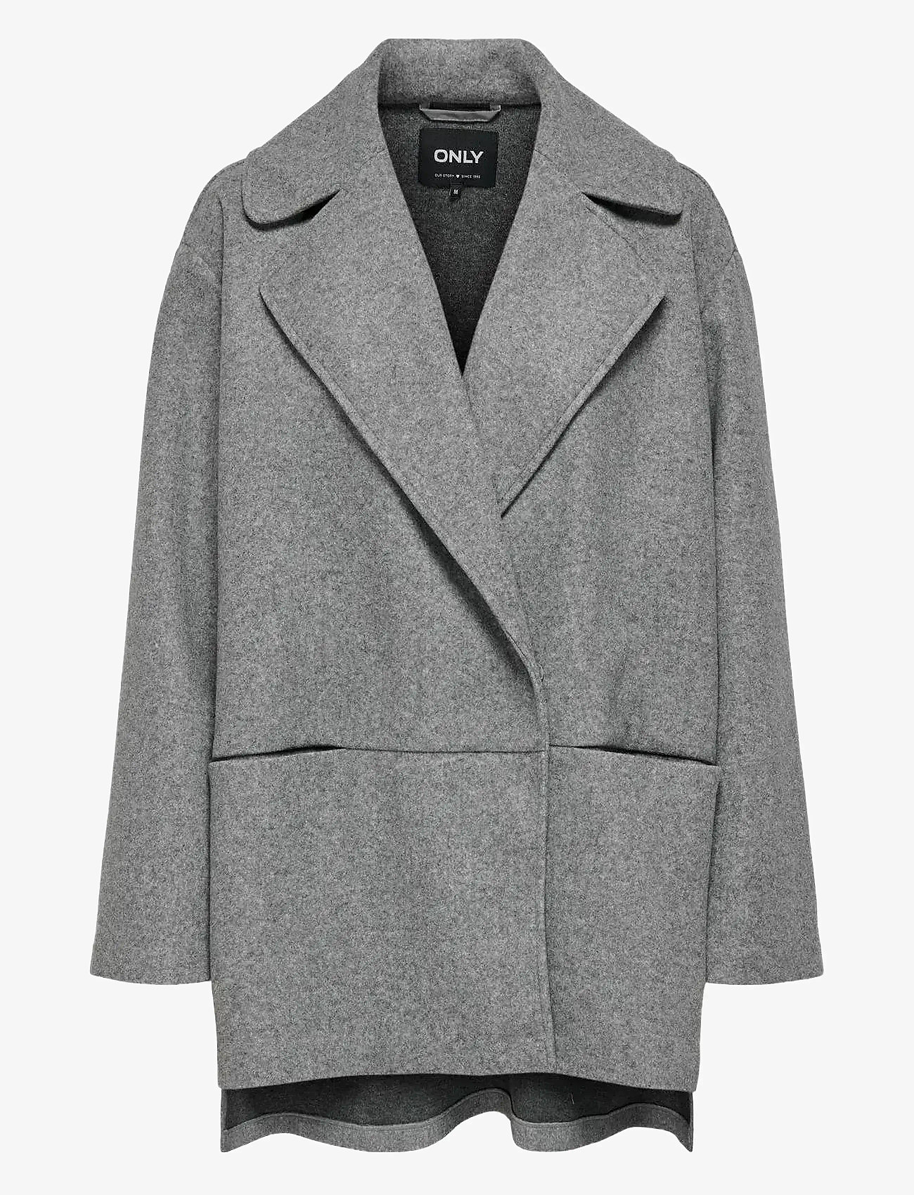 ONLY Onlnancy Life Loose Coat Cs Otw (Medium Grey Melange) – 18.00 ...
