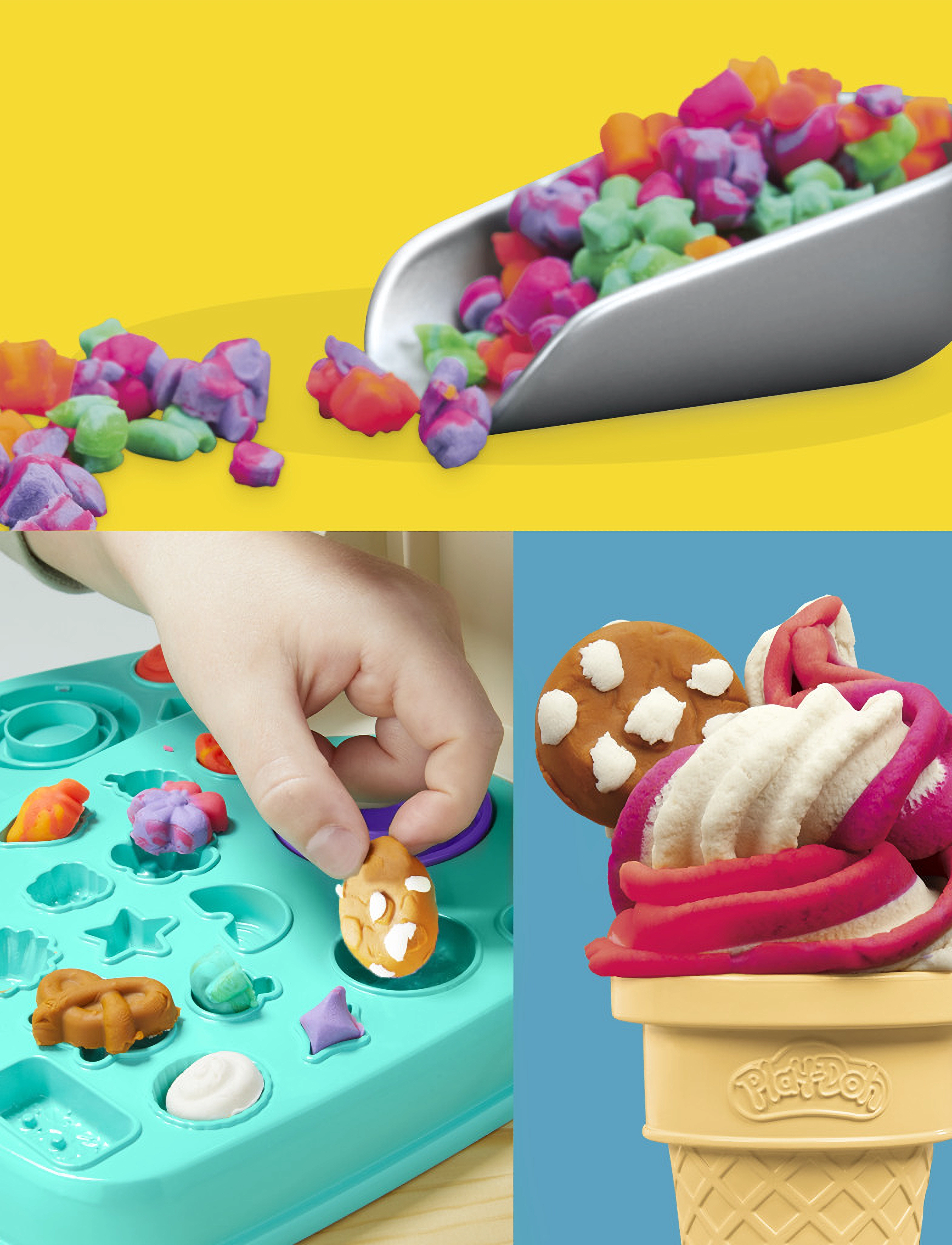 Play Doh Rainbow Swirl Ice Cream Playset, Arts And Crafts Toys For Ages ...