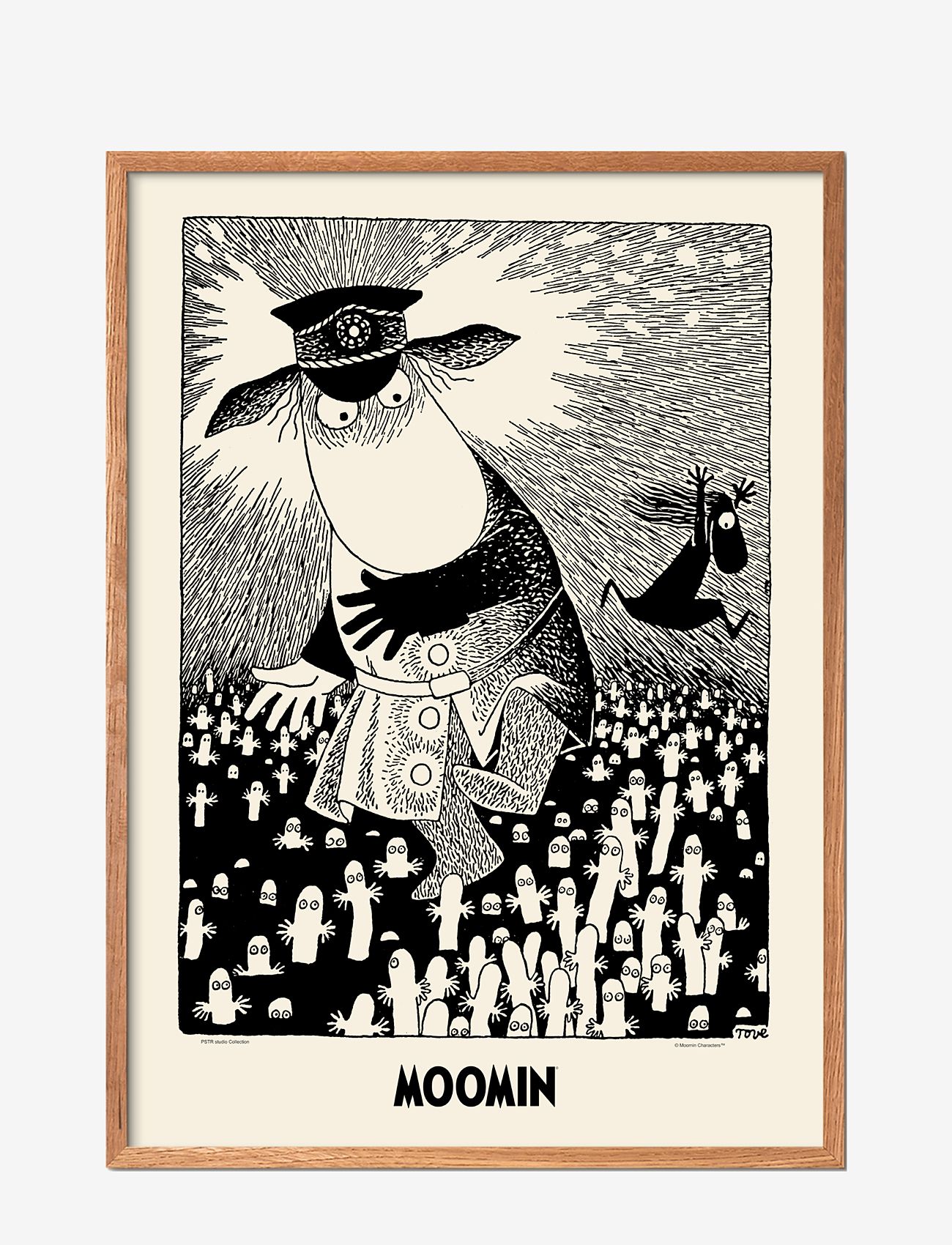 PSTR Studio Moomin X Pstr Studio - Stormy Hattifatteners (PSOSTORMY-70100) - Svartvitt motiv ...