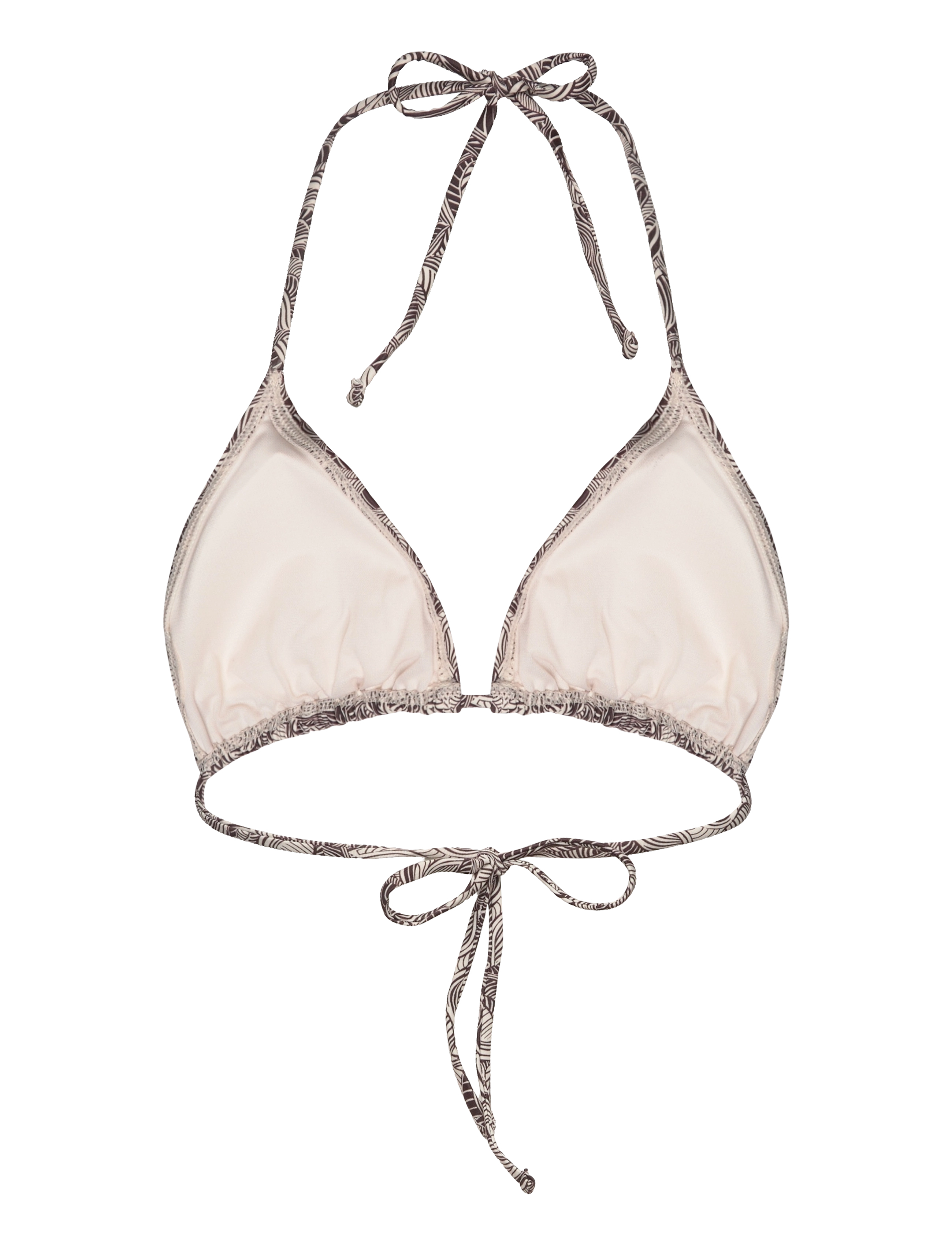 Rosemunde Triangle Bikini Top (Brown Leaf Print) – 299 kr – Booztlet.com