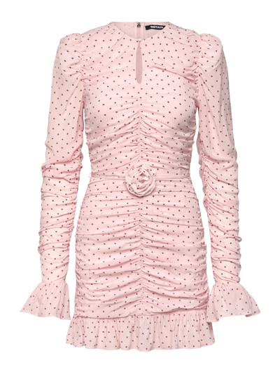 ROTATE Mini Ruched Dress (Barely Pink Comb./Vaaleanpunainen) - 390 ...