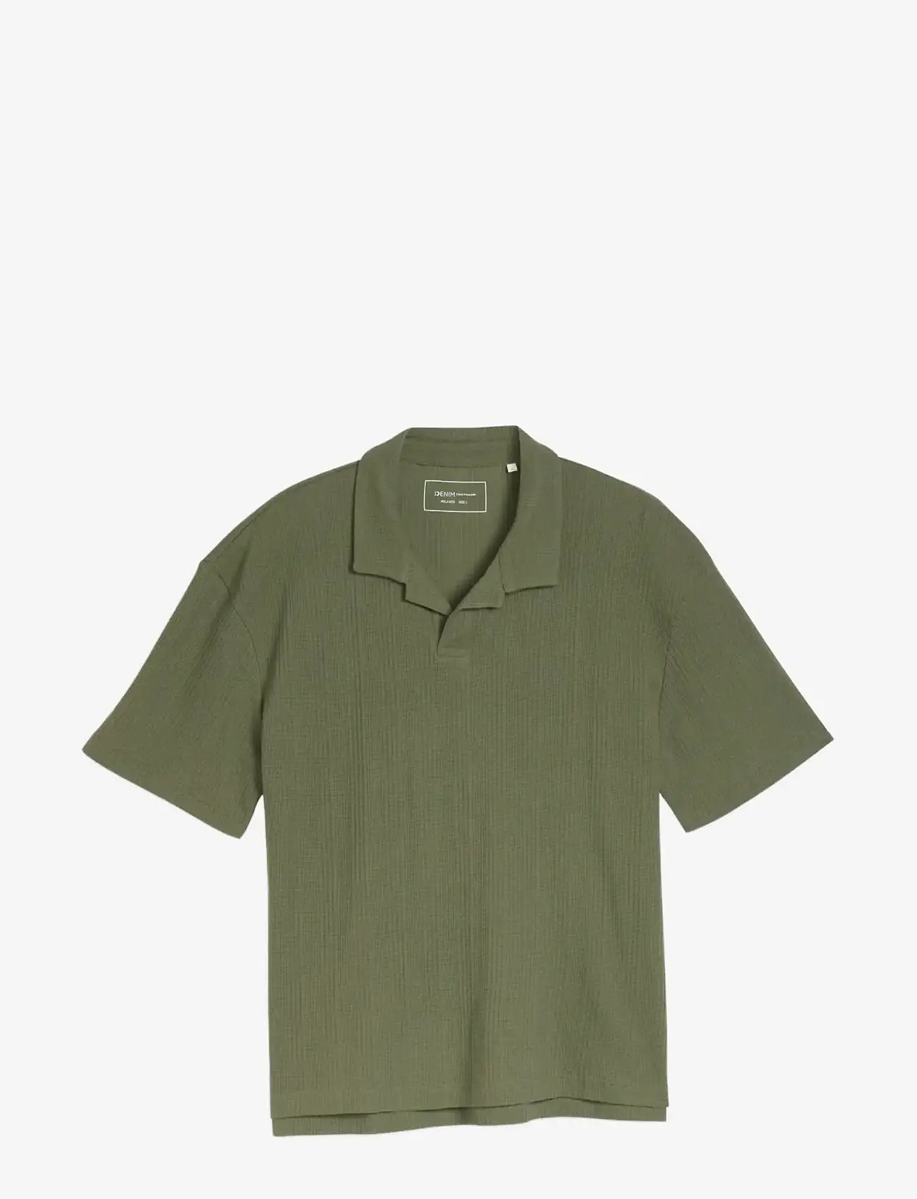 Tom Tailor Relaxed Structure Resort Collar Po (Oak Leaf Green/Vihreä ...