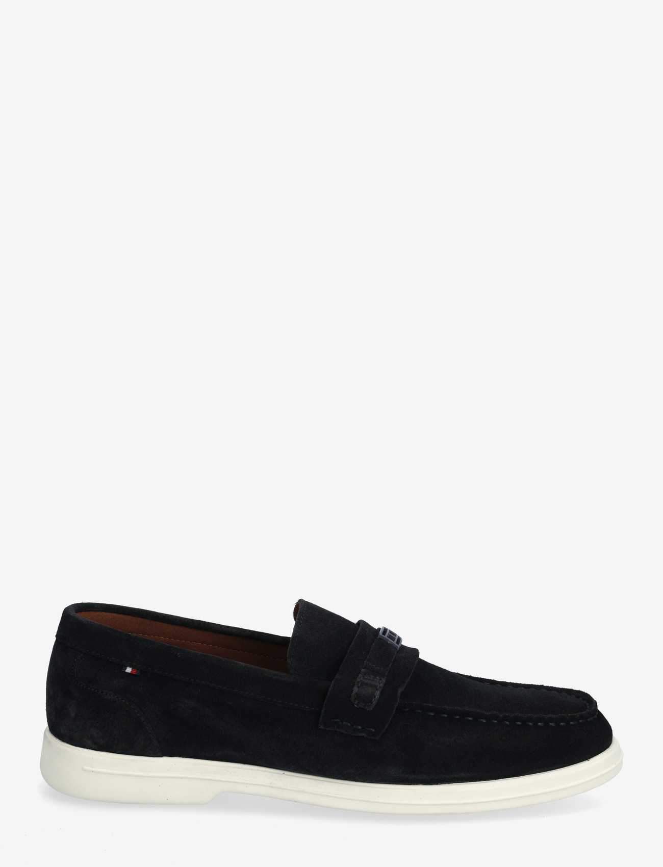 Tommy Hilfiger Light Suede Flag Hardware Loafer (Desert Sky ...