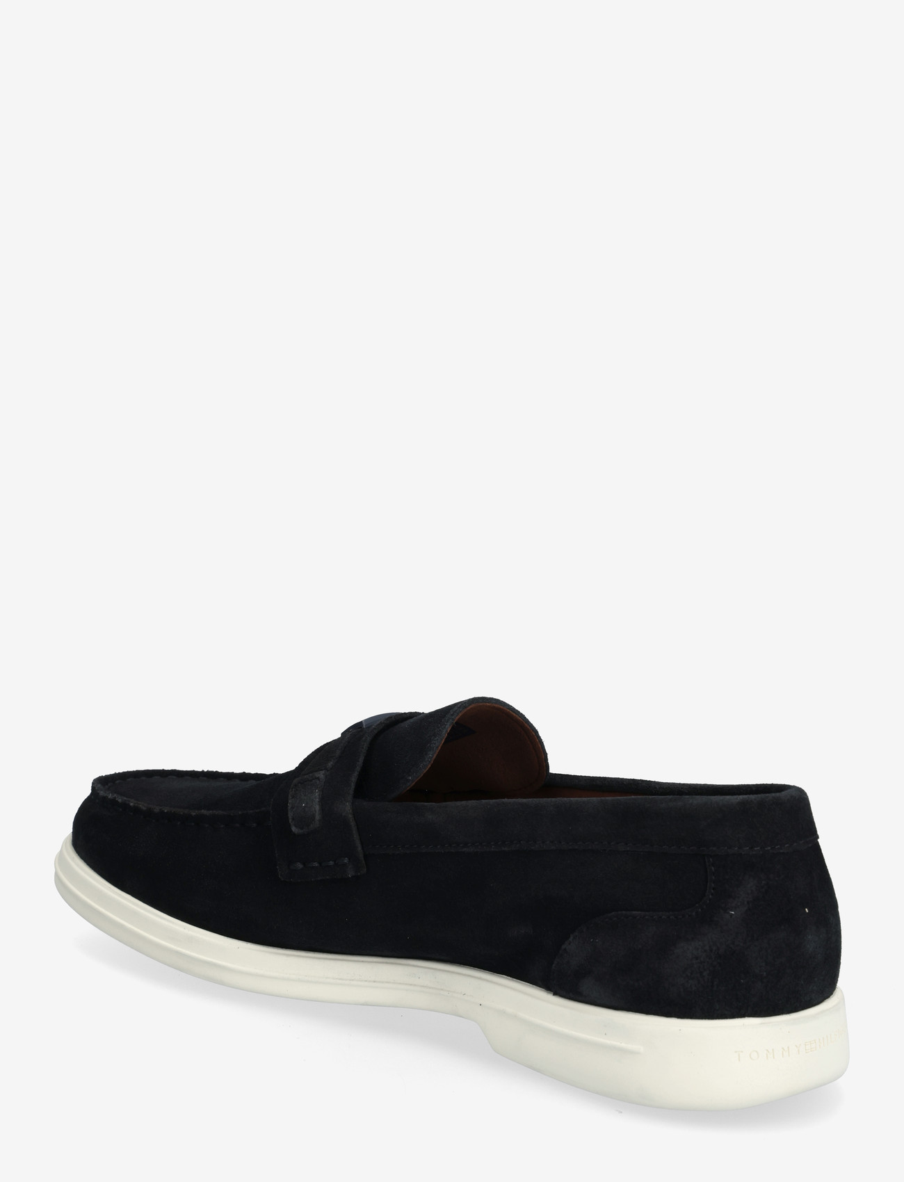 Tommy Hilfiger Light Suede Flag Hardware Loafer (Desert Sky ...